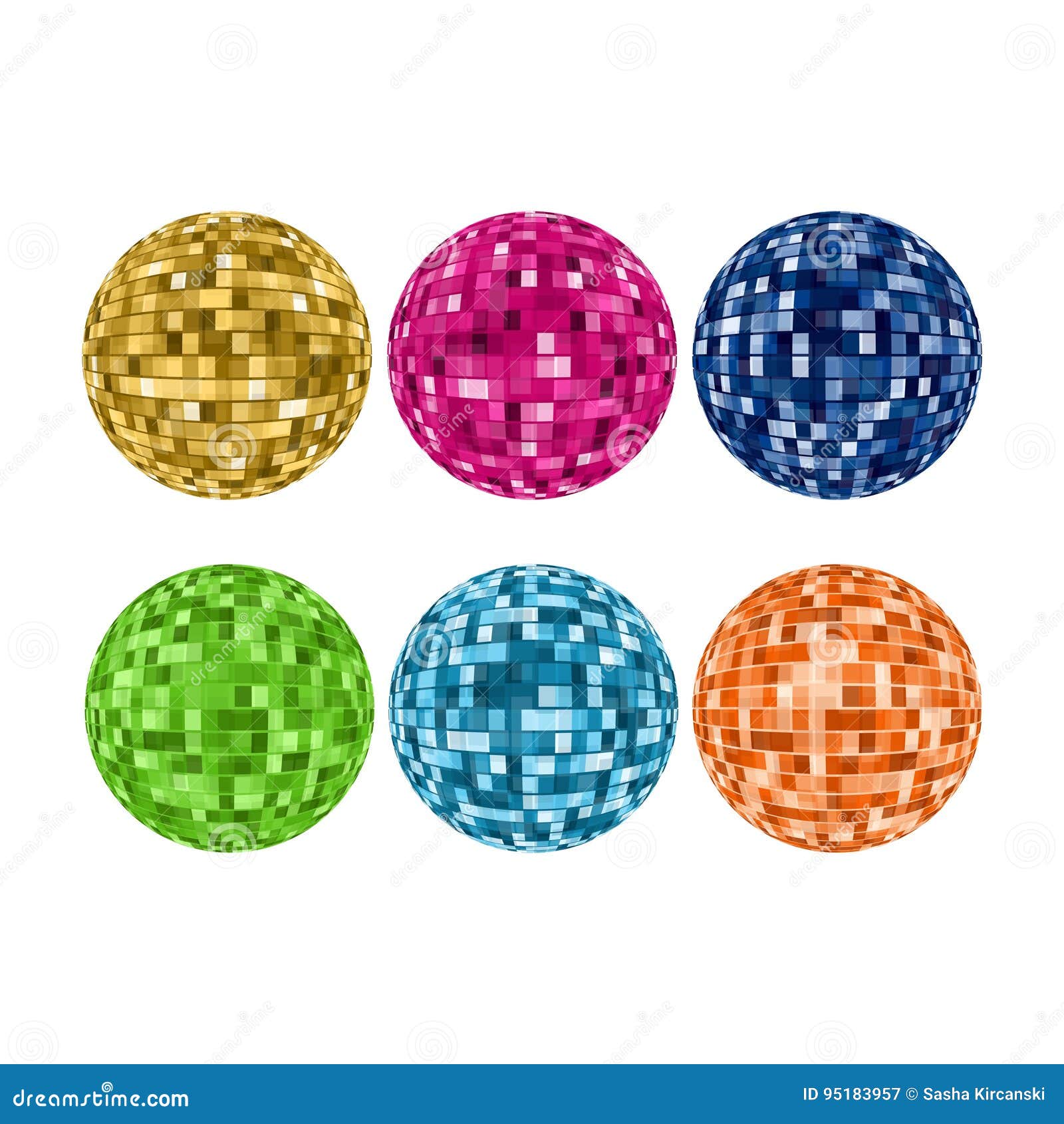 Pixel spheres illustration stock vector. Illustration of circle - 95183957