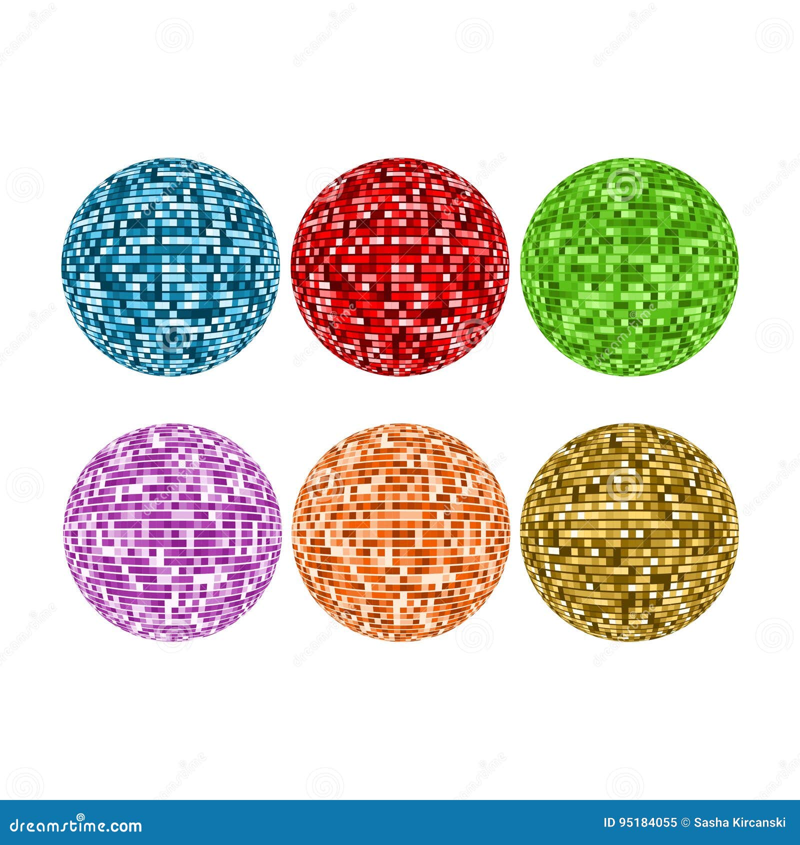 Pixel spheres illustration stock vector. Illustration of christmas ...