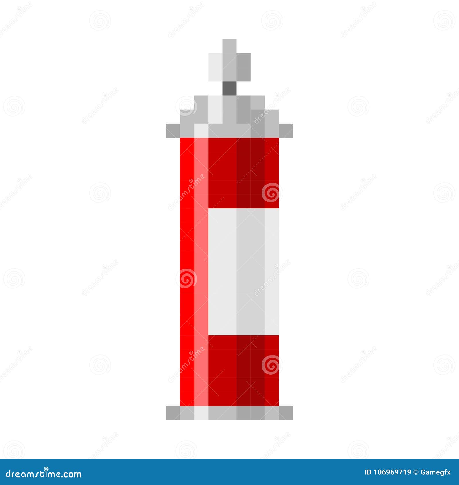Pixel Spray Can Pixel Grafitti Art Cartoon Retro Game Style Stock ...