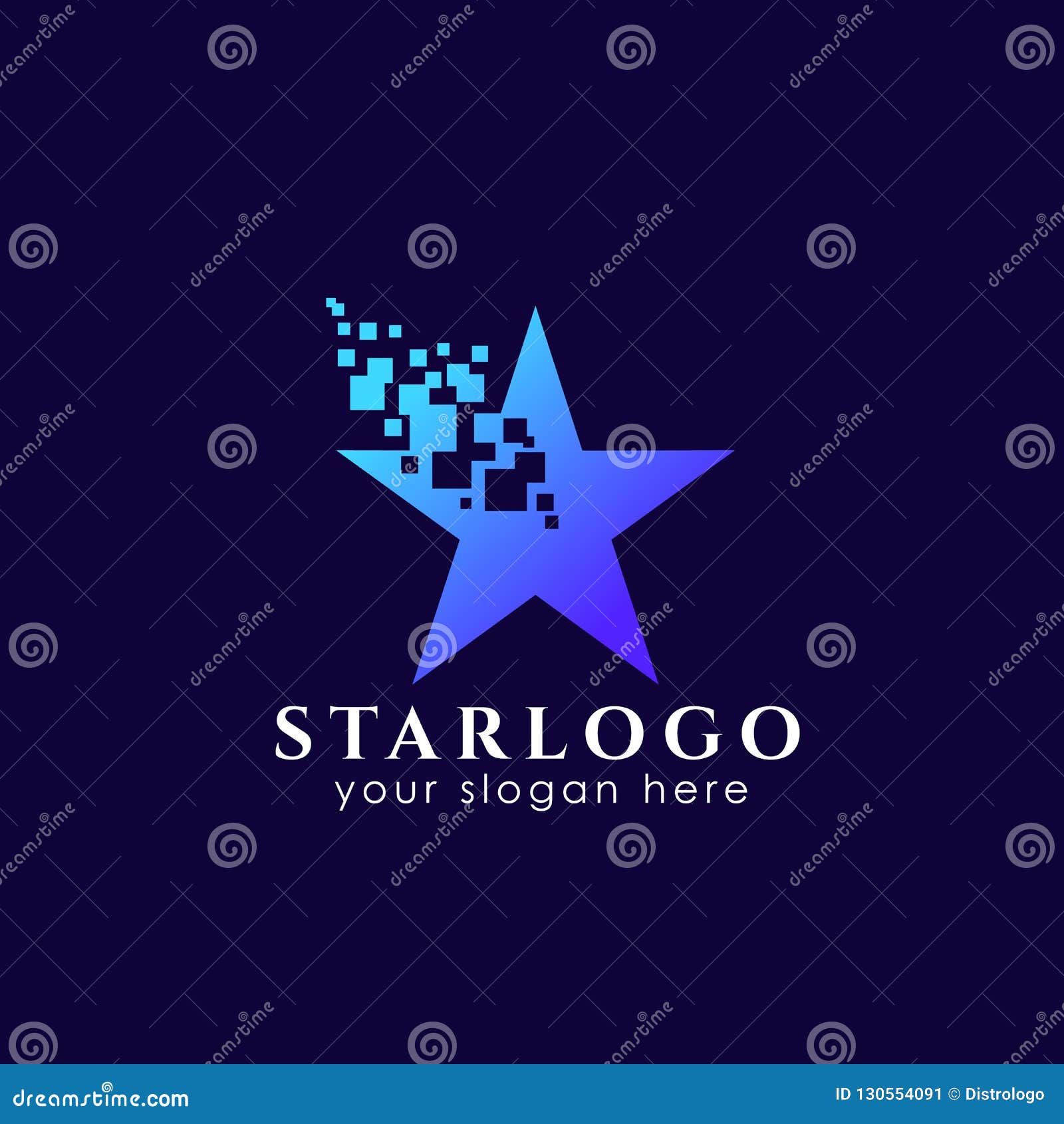 Pixel Star Logo Design Template Stock Vector - Illustration of design ...
