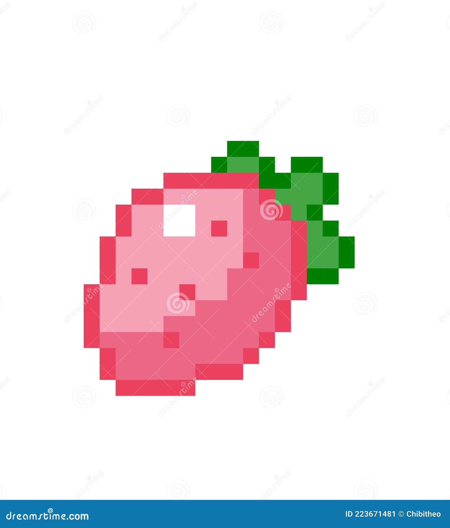 Pixel Strawberry Image. Vector Illustration of Cross Stitch Stock ...