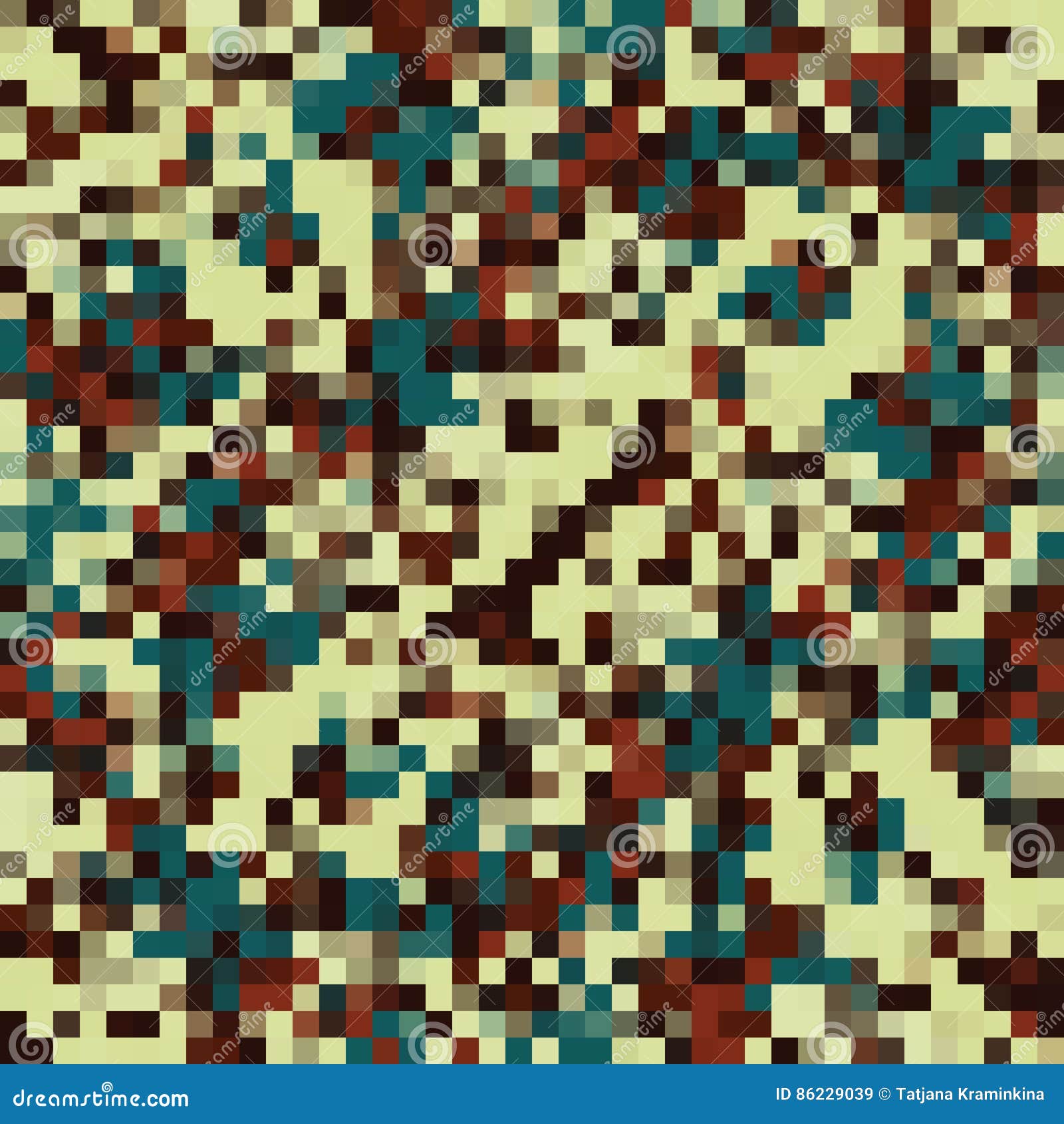 Pixel Style Camo. Green, Brown and Black Pixelate Camouflage. Stock ...