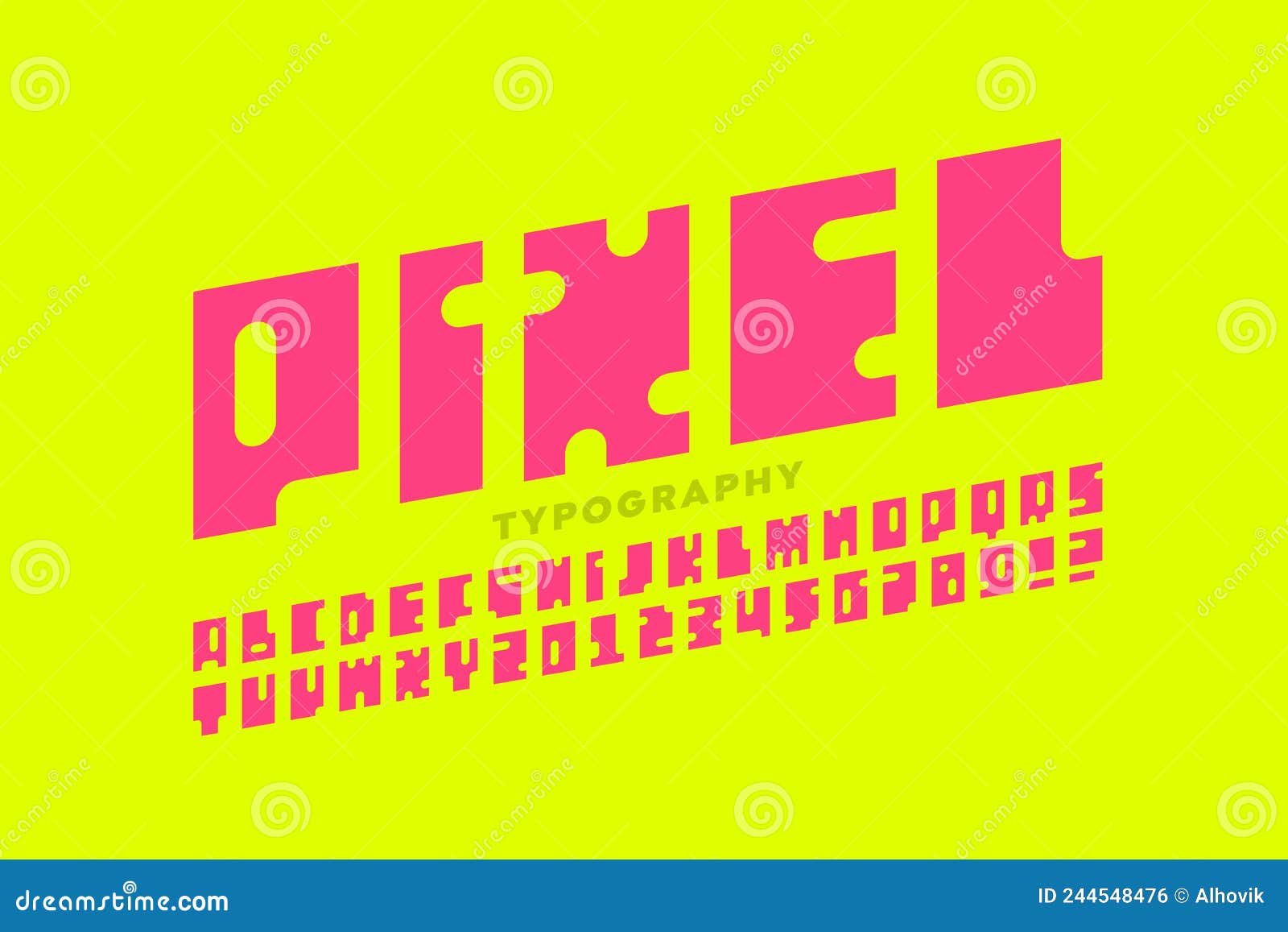 Pixel style font stock vector. Illustration of glitch - 244548476
