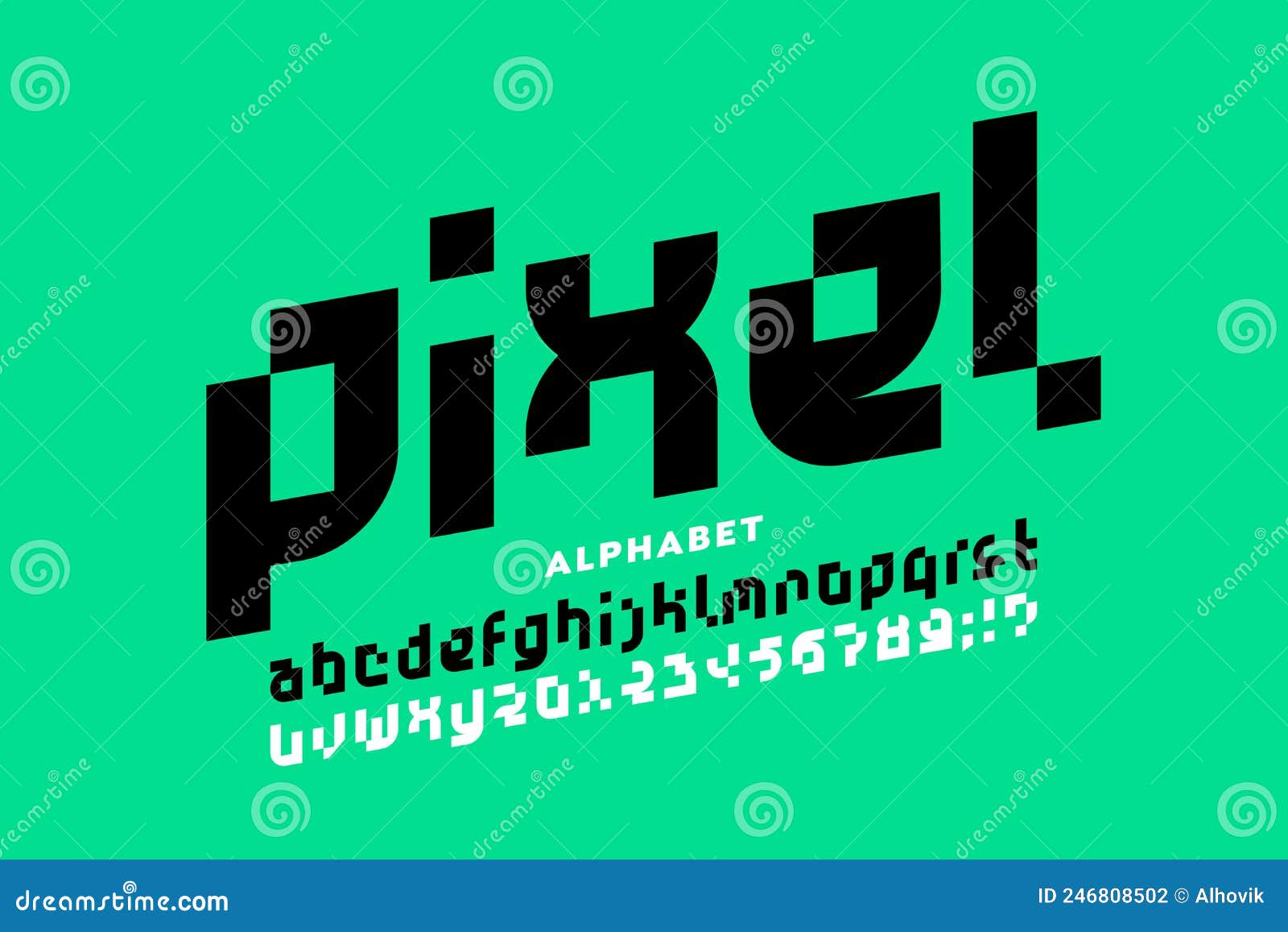 Pixel style font stock vector. Illustration of game - 246808502