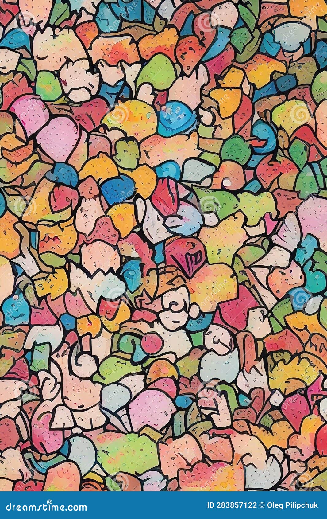 Pixel Style, Graffiti, Dripping Paint, Spray Paint, Many Colors ...