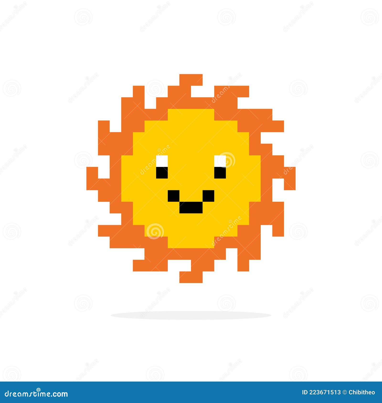 Pixel Sun Image. Sun Pattern for Cross Stitch and Mosaic Tile Stock ...
