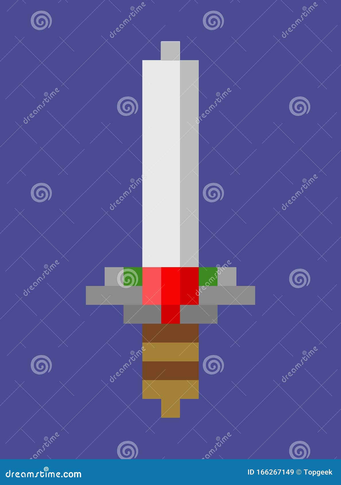 Pixel Art Sword Collection Various Designs And Styles Stock Photo ...