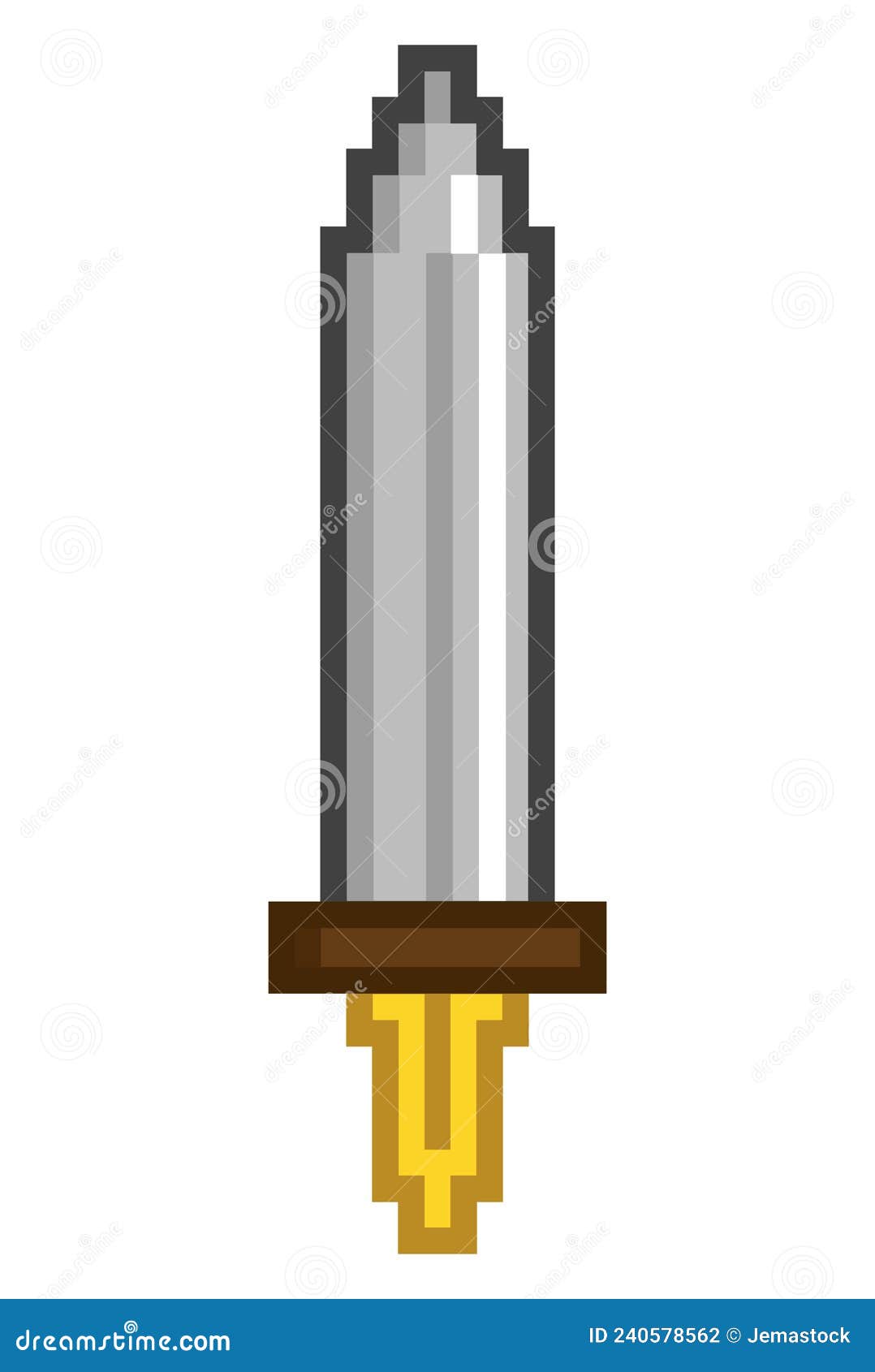 Pixel Art Sword Collection Various Designs And Styles Stock Photo ...