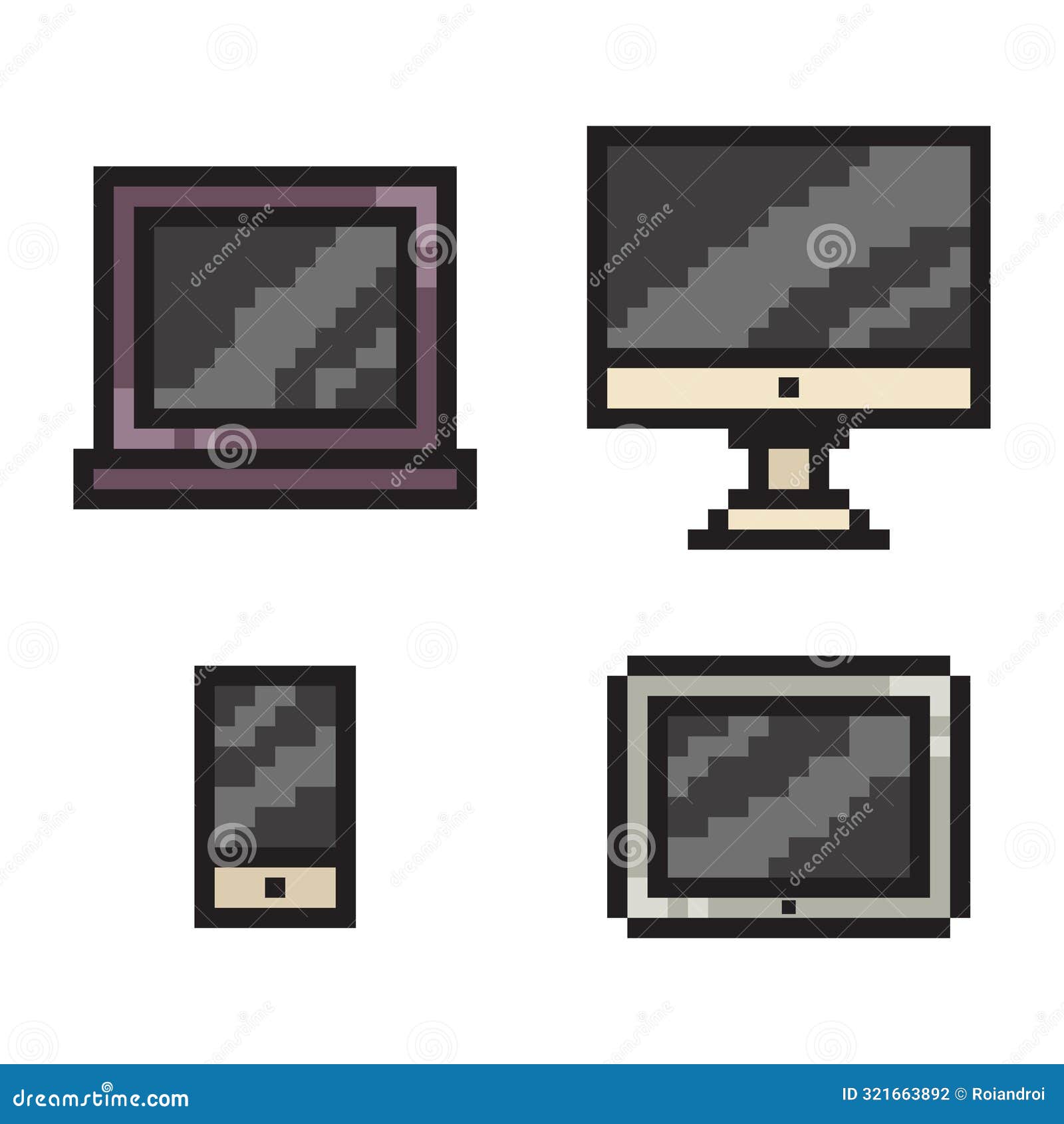 Pixel Art Laptop Computer Icon For 8bit Game Vector Illustration ... Pixel Art Laptop Computer Icon For 8bit Game Vector Illustration ...