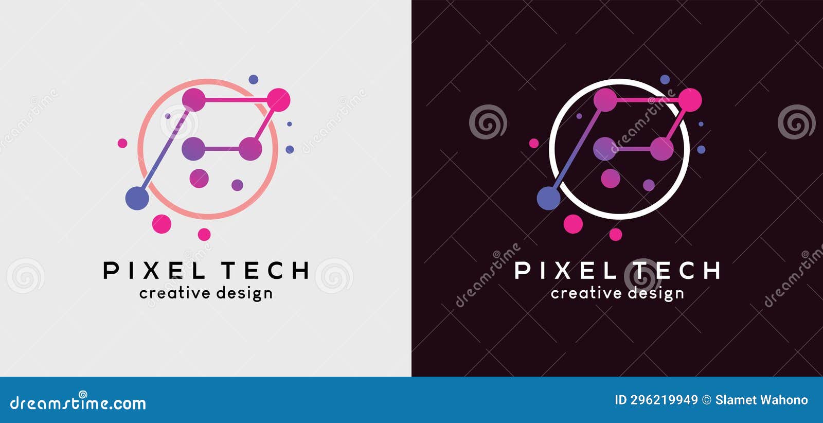 Pixel Technology Logo Design Letter P Stock Illustration - Illustration ...
