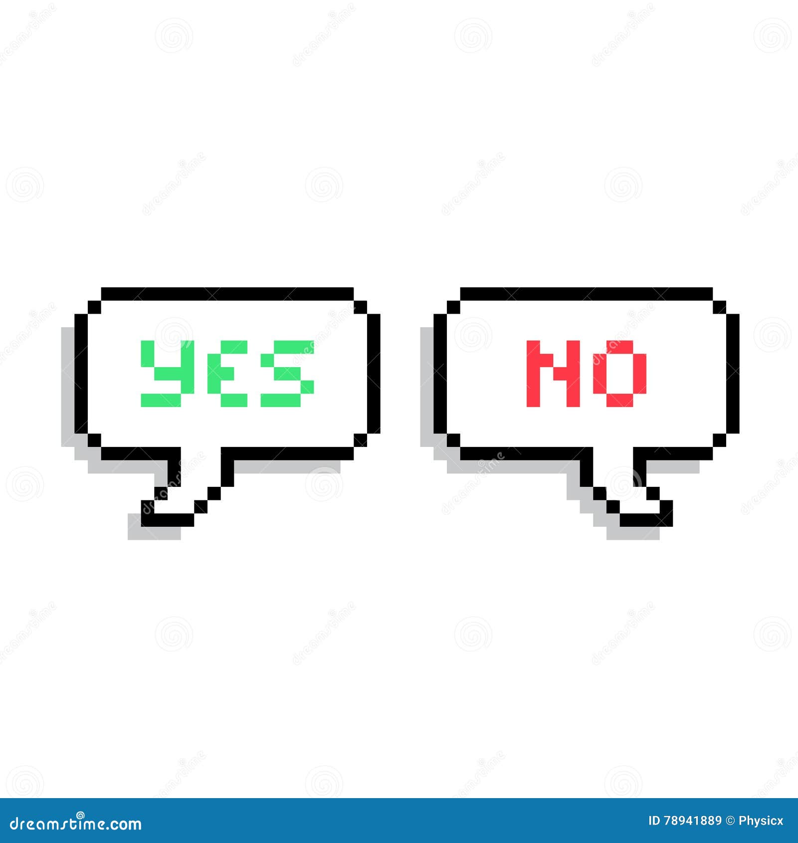 Pixel Text Bubble. Pixel Art Speech Bubble On White Background Cartoon ...