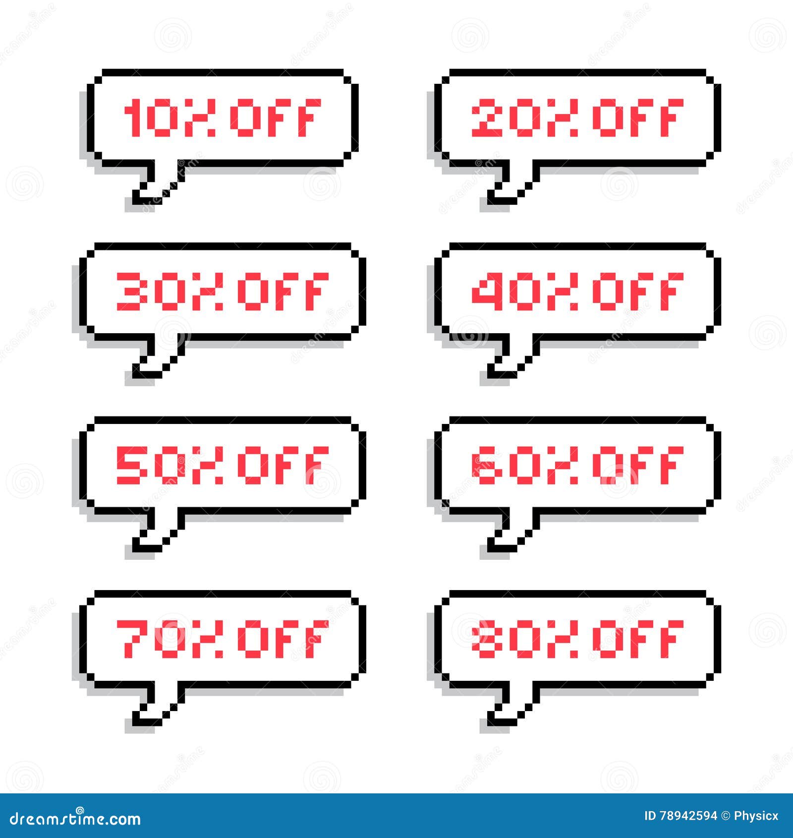 Pixel Text Bubble. Speech Bubble Icons Stock Vector - Illustration of ...