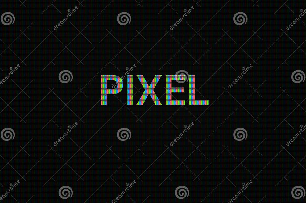 Pixel Text Title Pixel Background on a Technical Theme Stock Image ...
