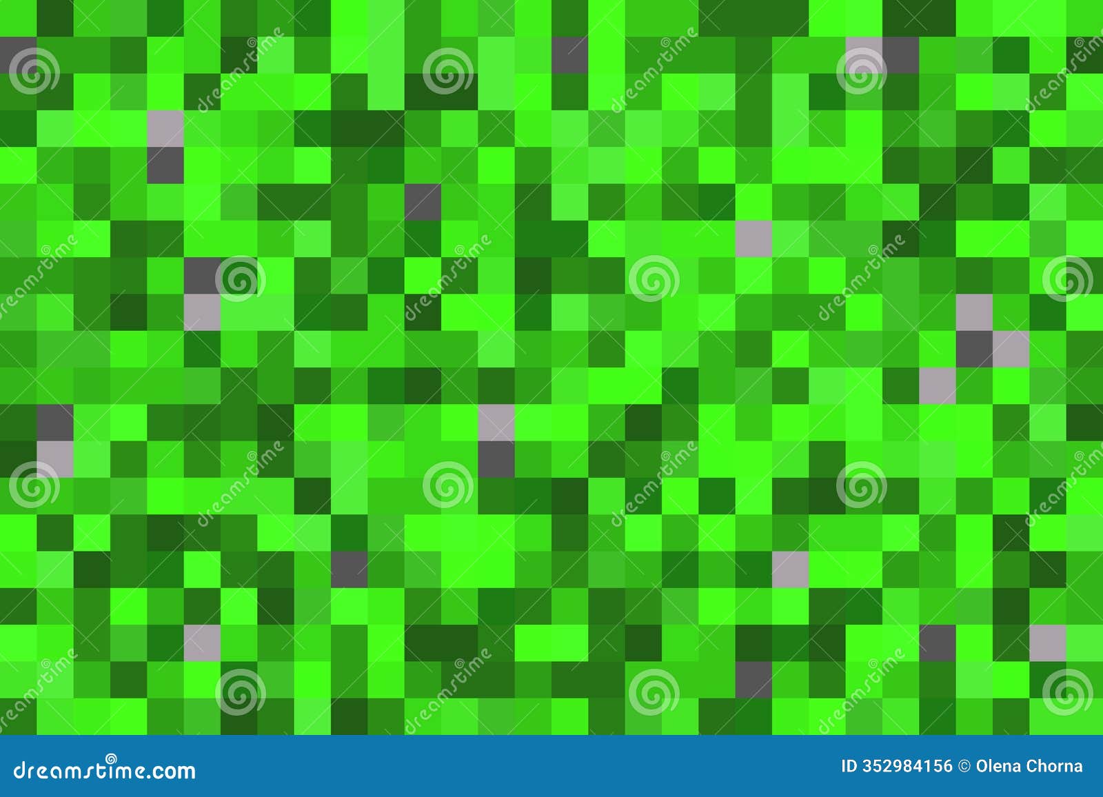 Pixel Texture Background with Grass Blocks. Green Cubes Seamless ...