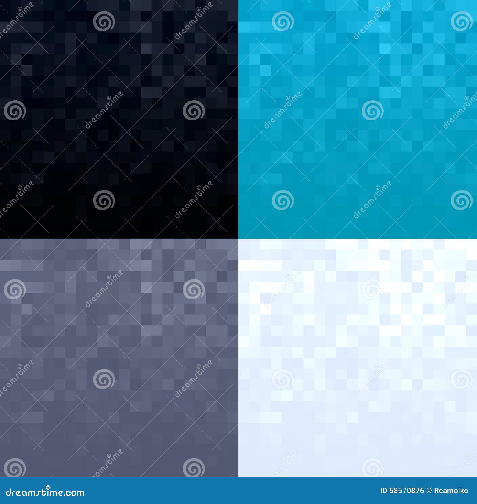 Pixel Textures Abstract Backgrounds Set Stock Vector - Illustration of ...