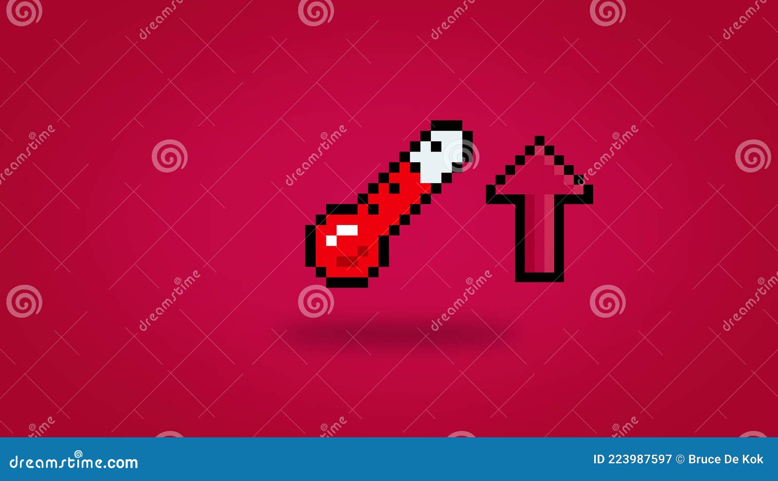 Pixel Thermometer Showing Increasing Temperatures Stock Illustration ...
