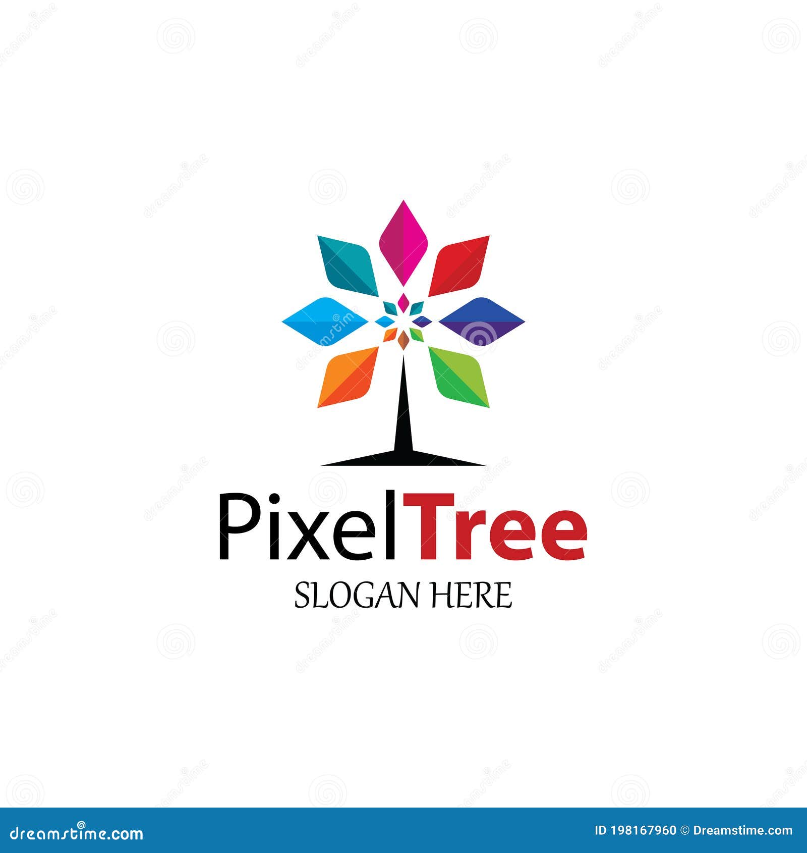 Pixel Tree Icon stock vector. Illustration of circle - 198167960