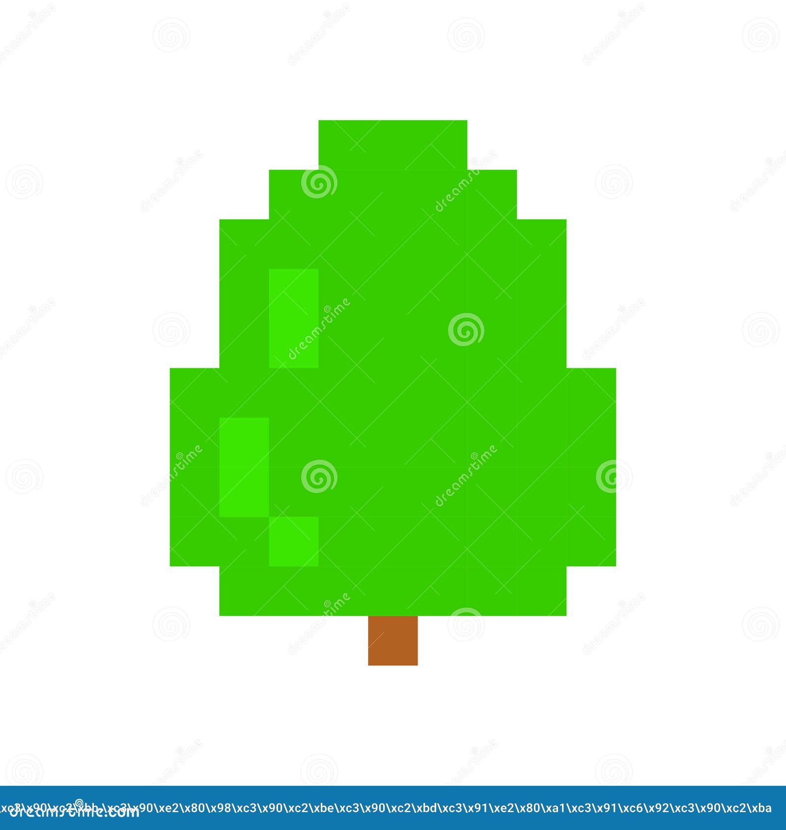 Pixel Tree. 8-bit. Park or Forest Concept. Video Game Style. Vector ...