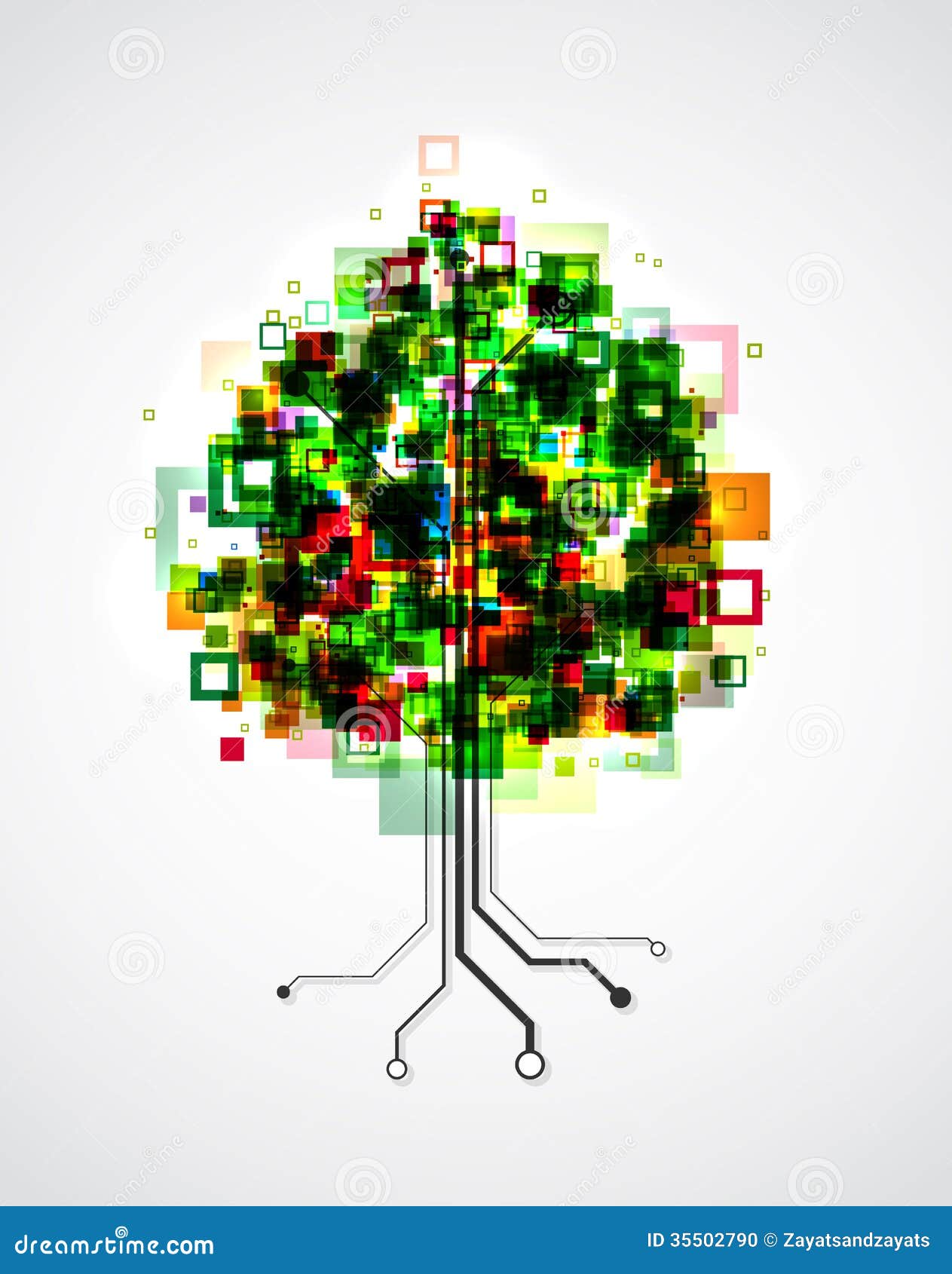 Pixel tree stock vector. Illustration of effect, background - 35502790