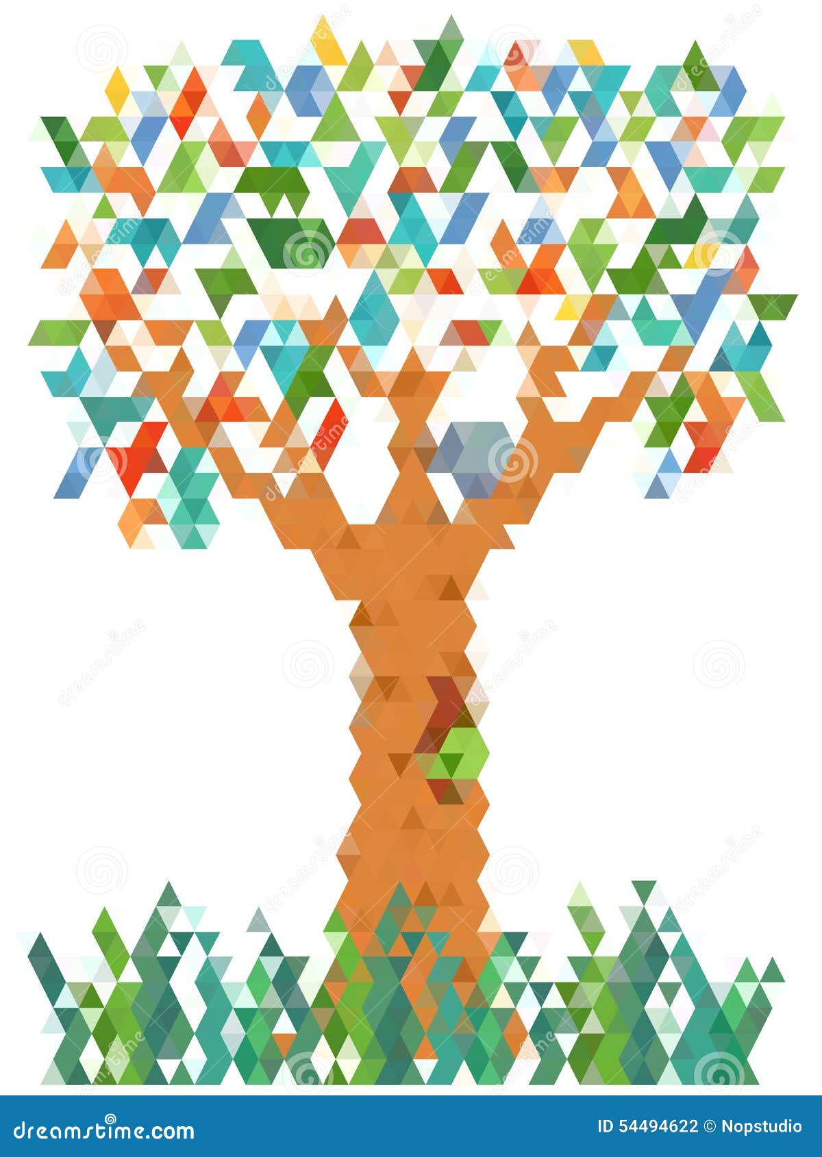 Pixel tree graphic stock vector. Illustration of banner - 54494622