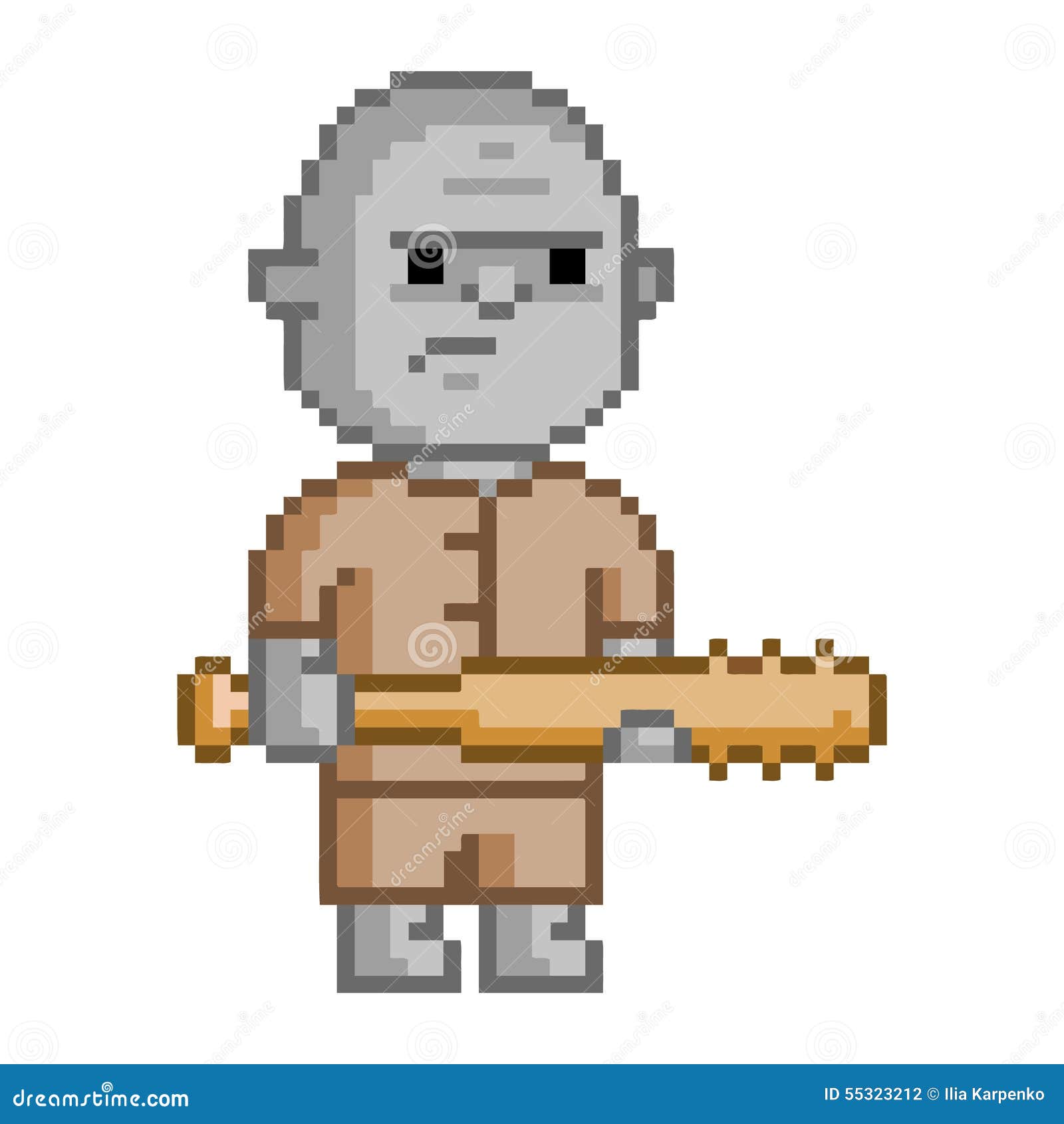 Pixel Art Troll Character. Fairytale Personage Cartoon Vector ...