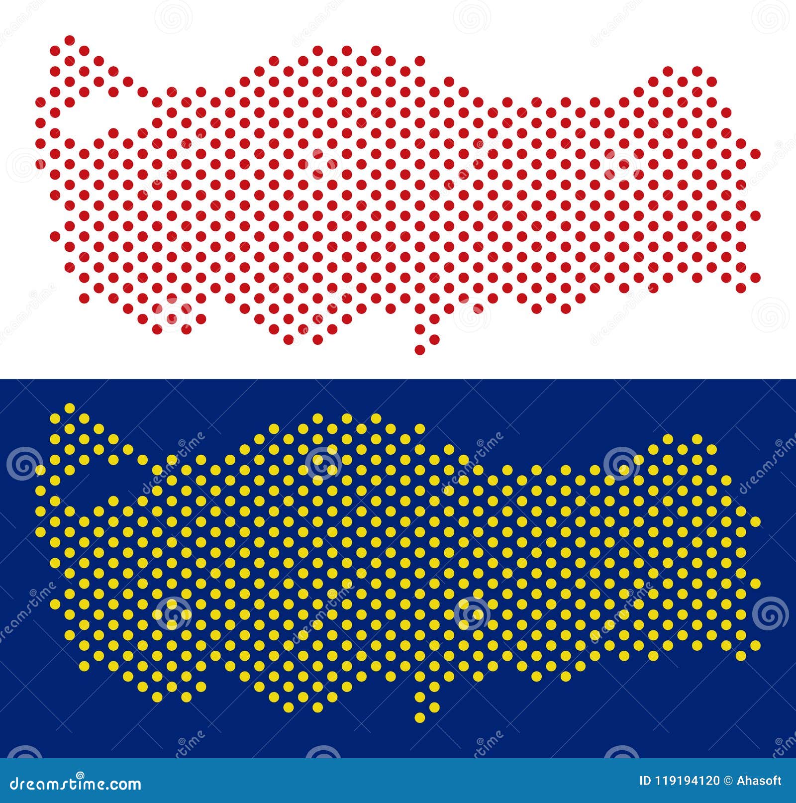 Dotted Turkey Map stock vector. Illustration of national - 119194120