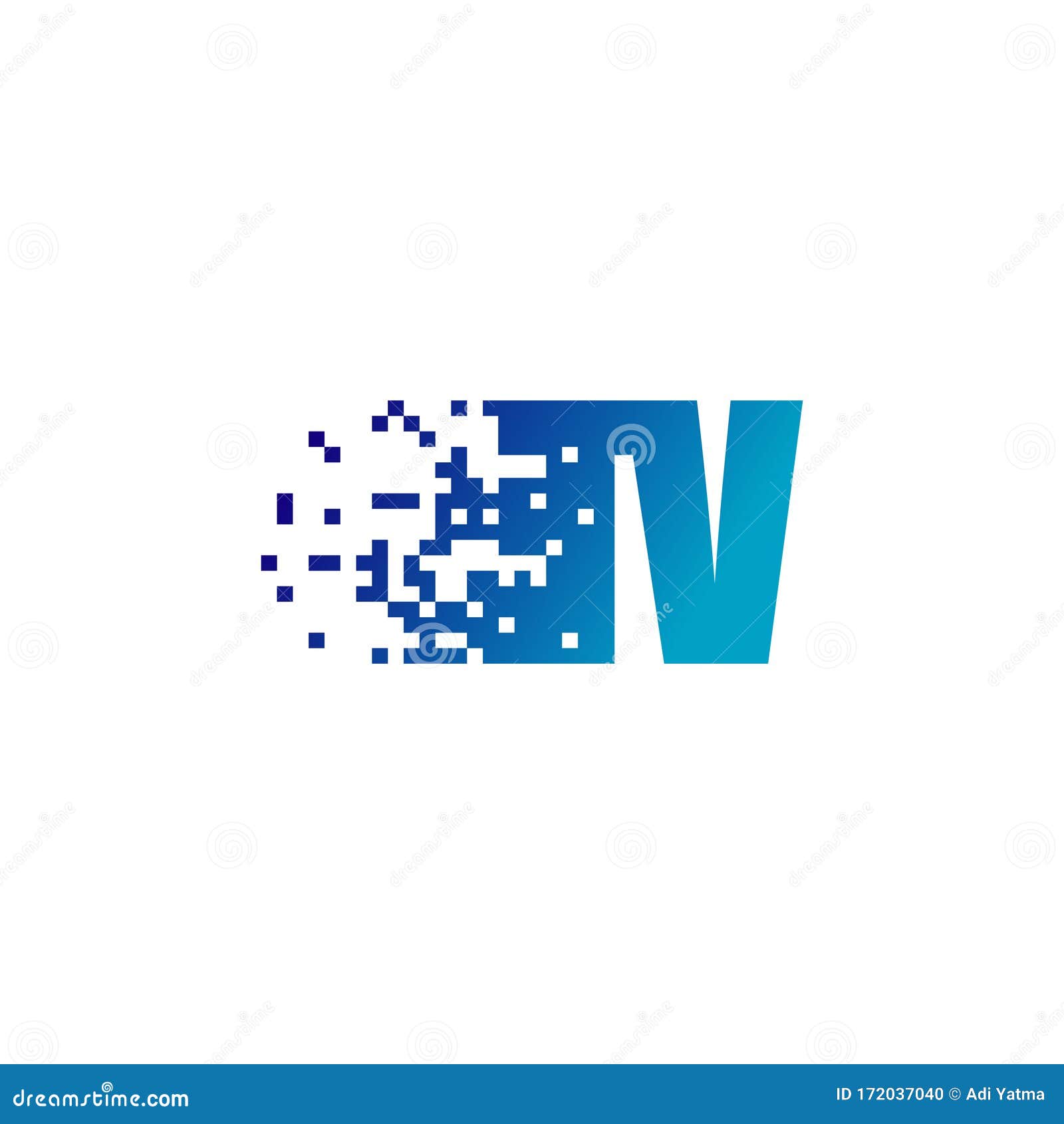 Pixel TV Lettering Logo Design Vector Stock Vector - Illustration of ...