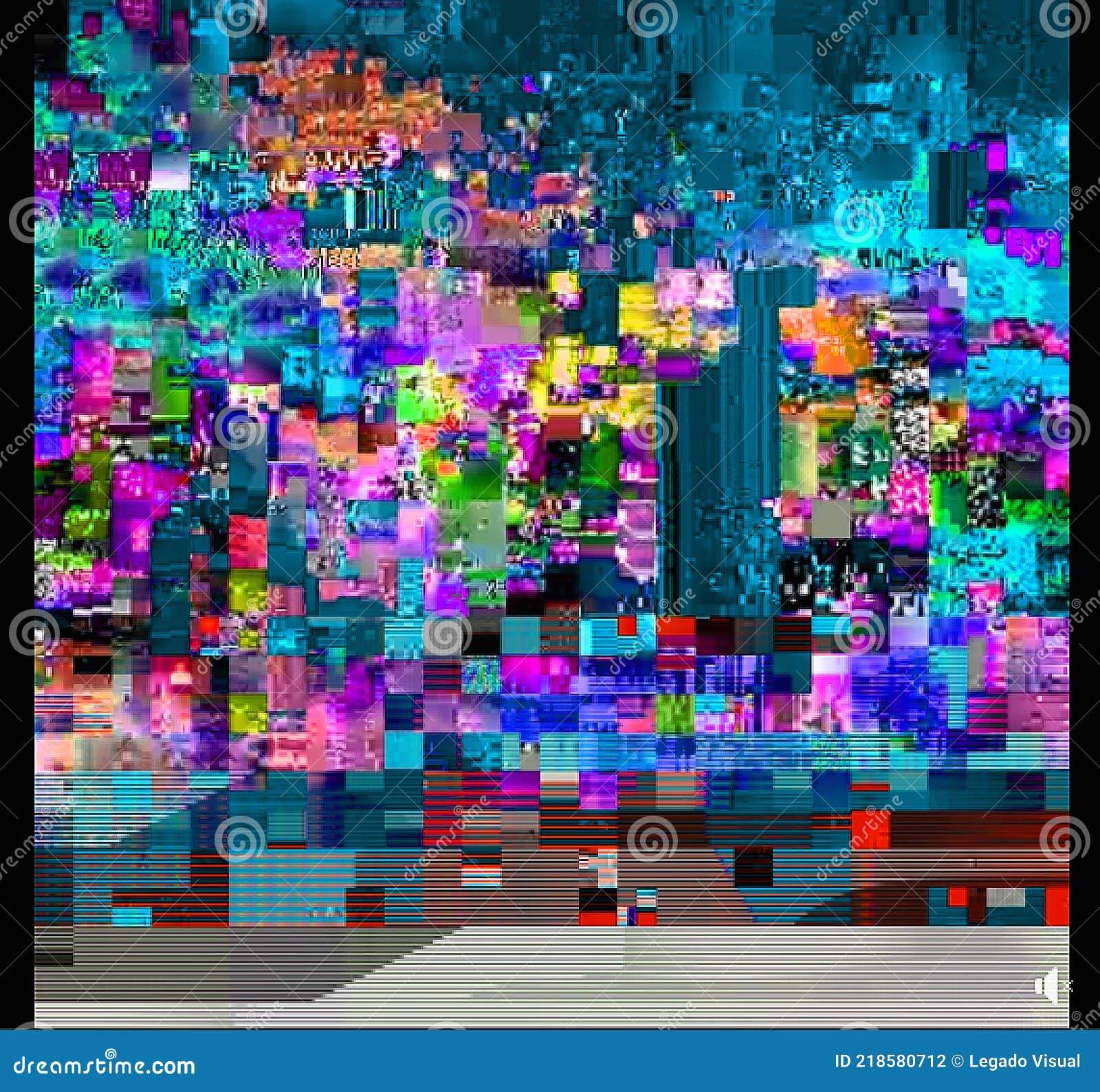Pixel Tv Screen Glitch Background Royalty-Free Stock Image ...