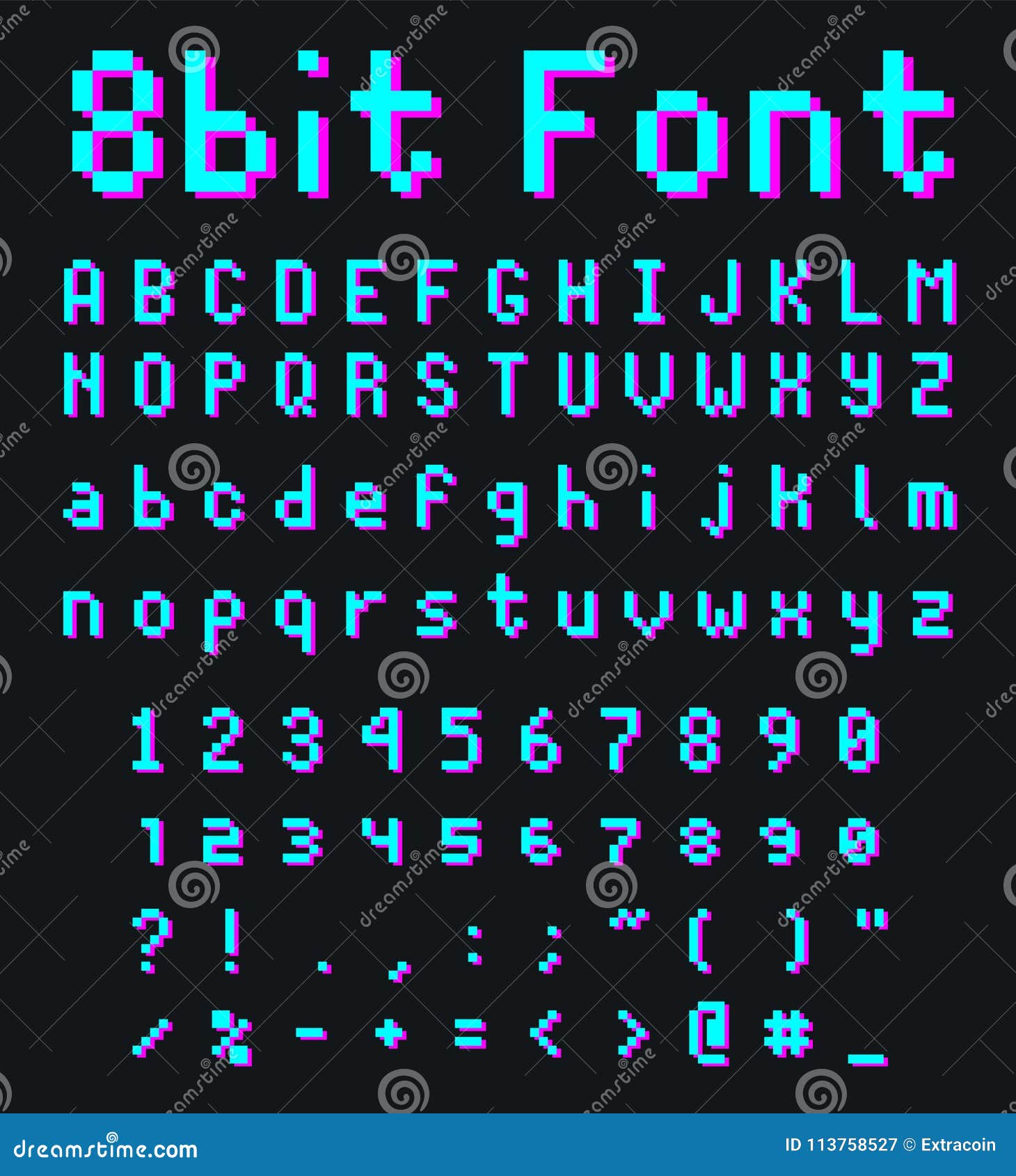 Pixel Game Font Retro Styled Stock Vector - Illustration of element ... Pixel Game Font Retro Styled Stock Vector - Illustration of element ...