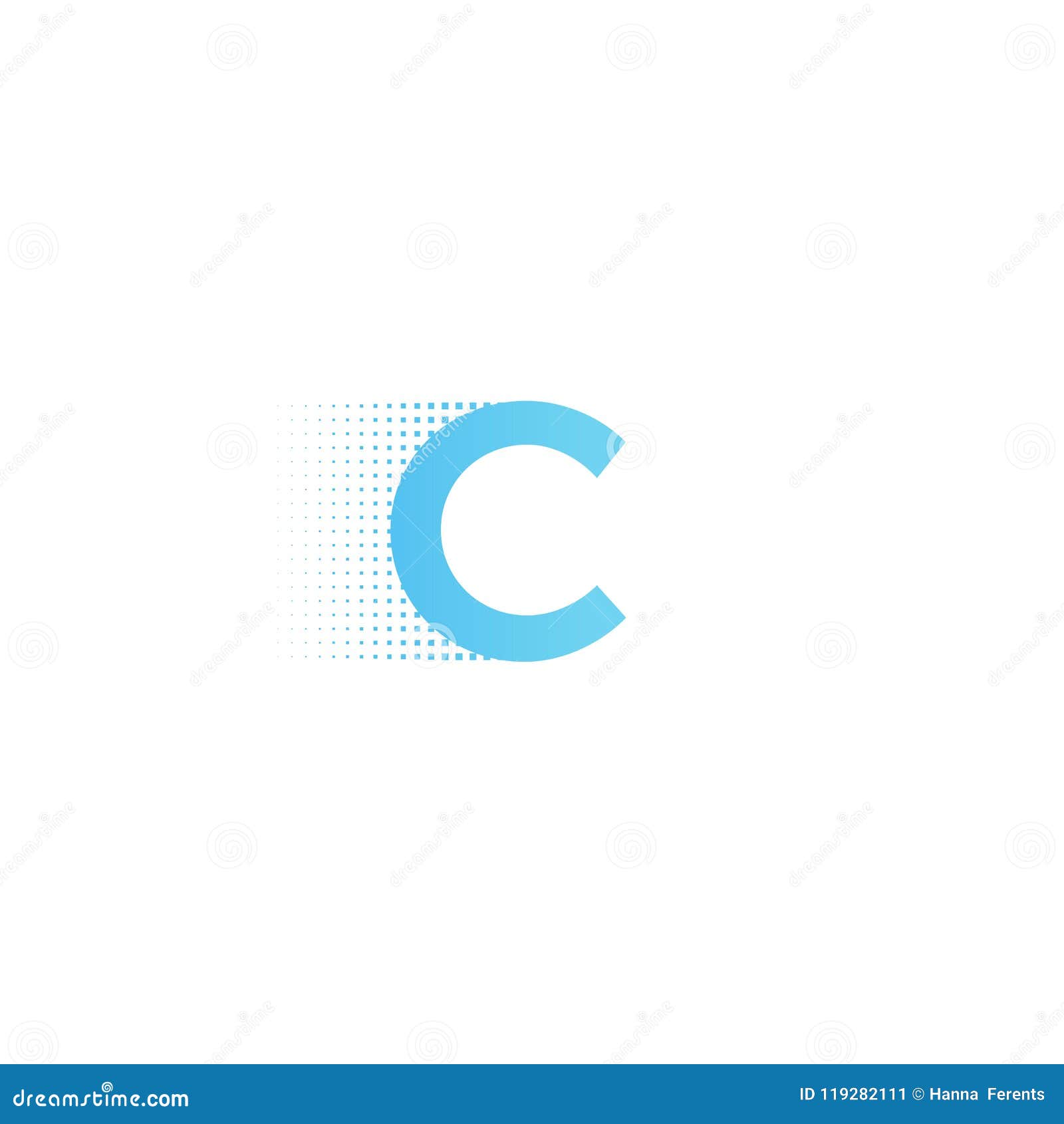 Pixel Typography Letter C Logo. Technological Modern Font Calligraphy ...
