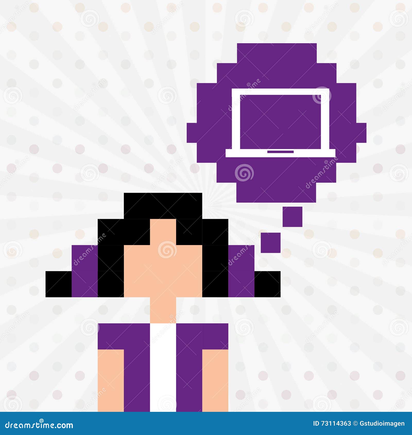 Pixel user design stock illustration. Illustration of mobile - 73114363