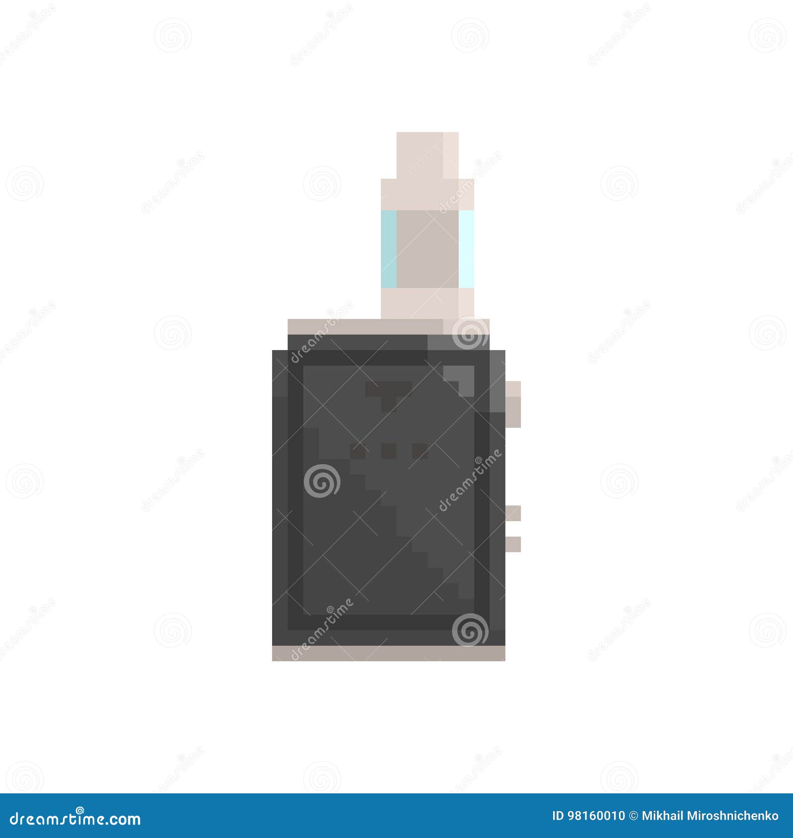 Pixel Vaporizer stock vector. Illustration of cigarette - 98160010