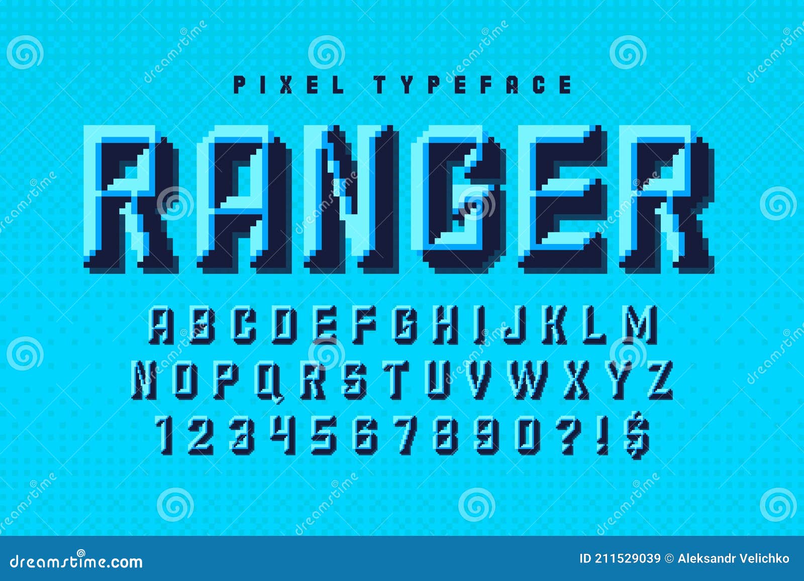 Chisel Crafted Display Font With Facets, Alphabet Cartoon Vector ...