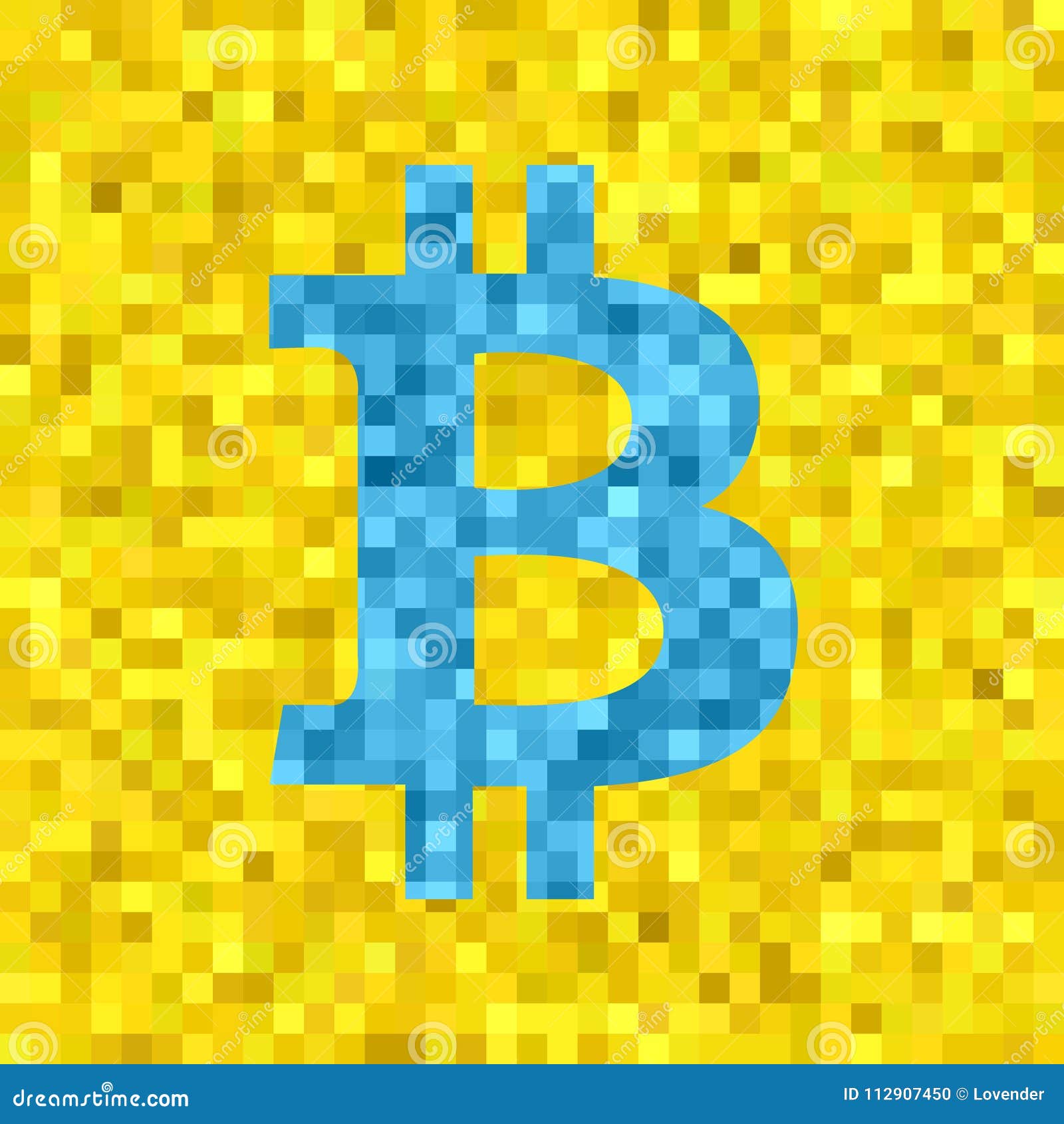 Pixel Vector Bitcoin Symbol Stock Vector - Illustration of mosaic ...
