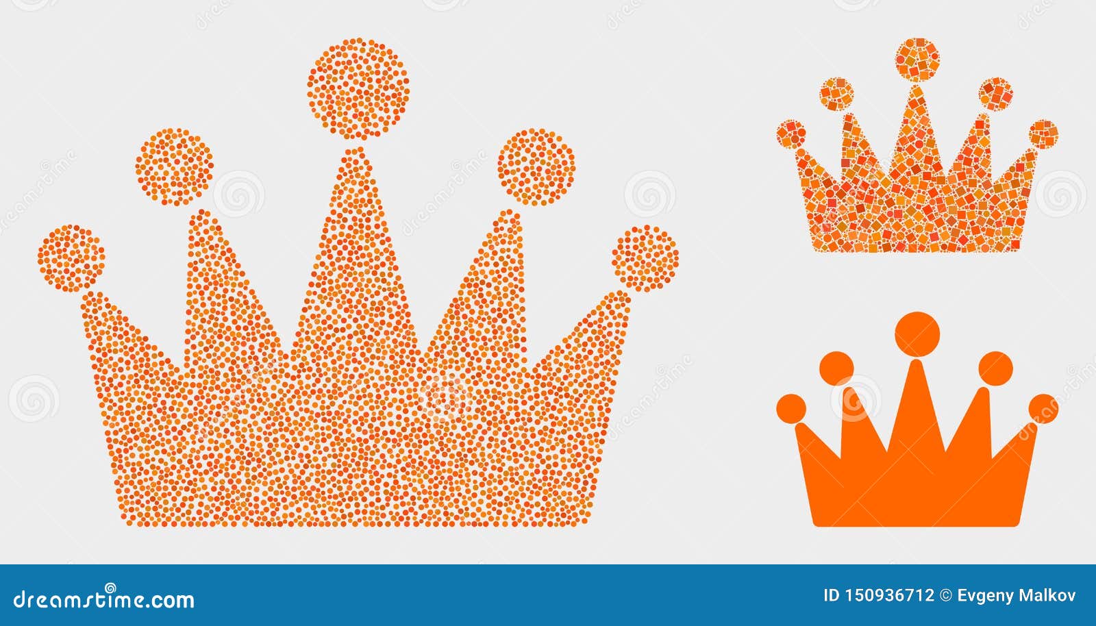 Pixel Vector Crown Icons stock vector. Illustration of monarch - 150936712