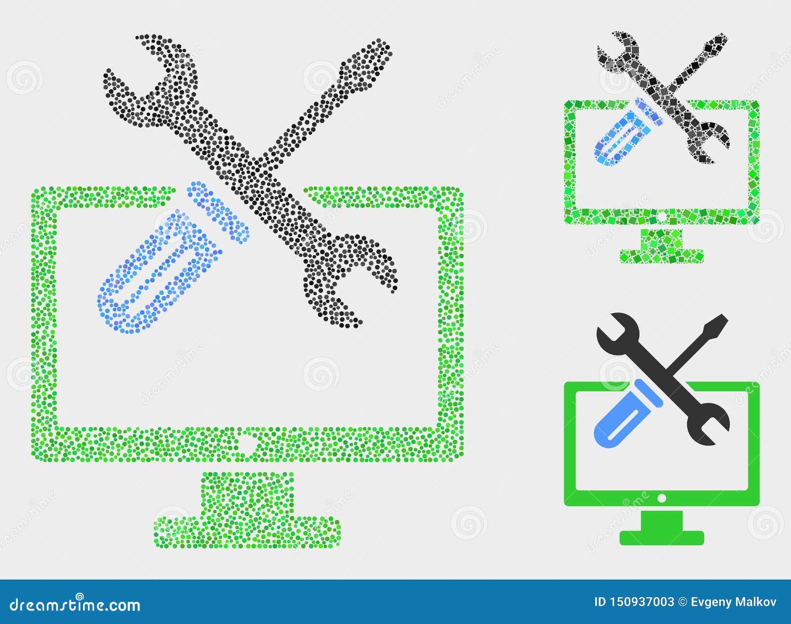 Pixel Vector Desktop Options Icons Stock Vector - Illustration of ...