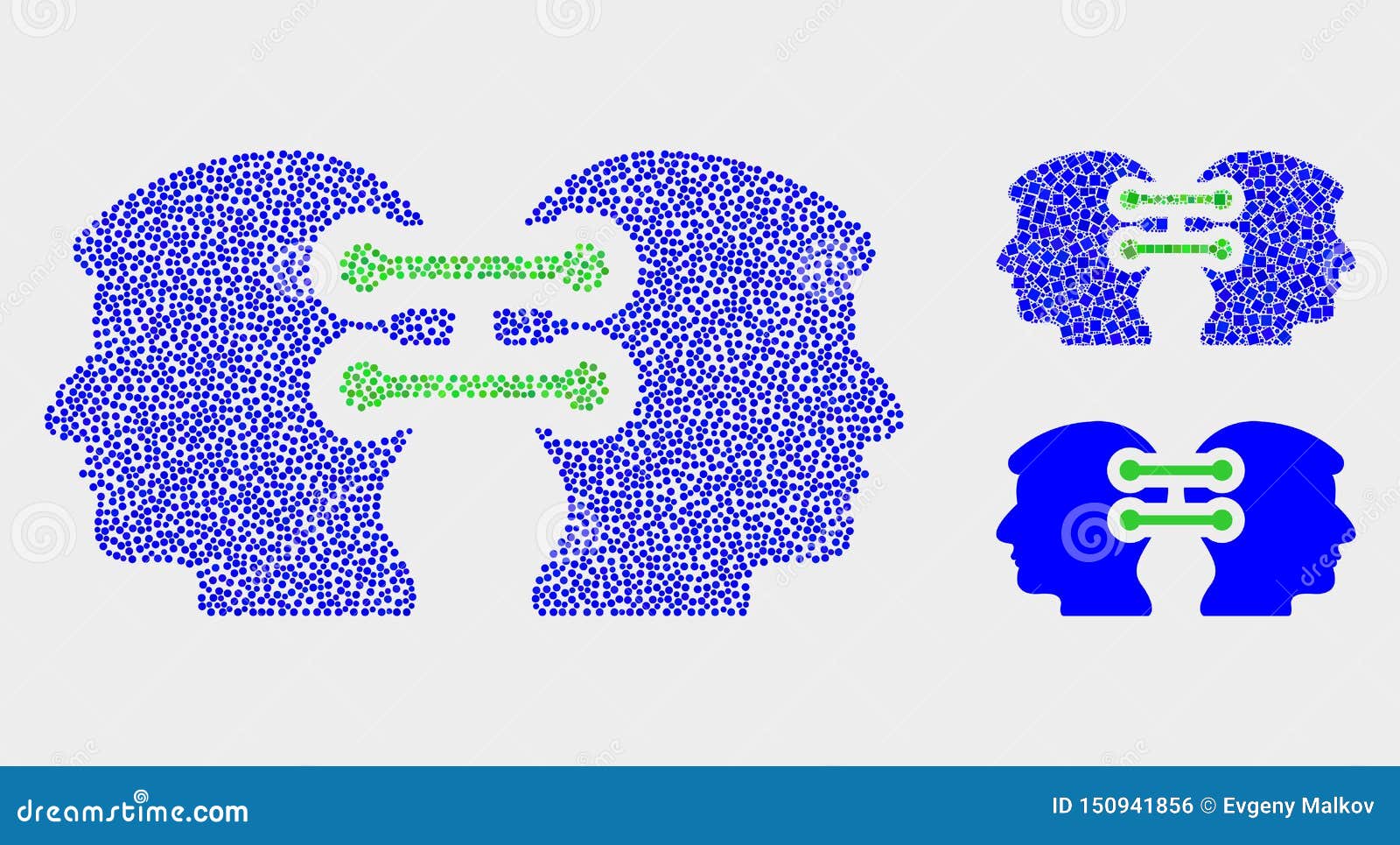 Pixel Vector Head Links Integration Icons Stock Vector - Illustration ...