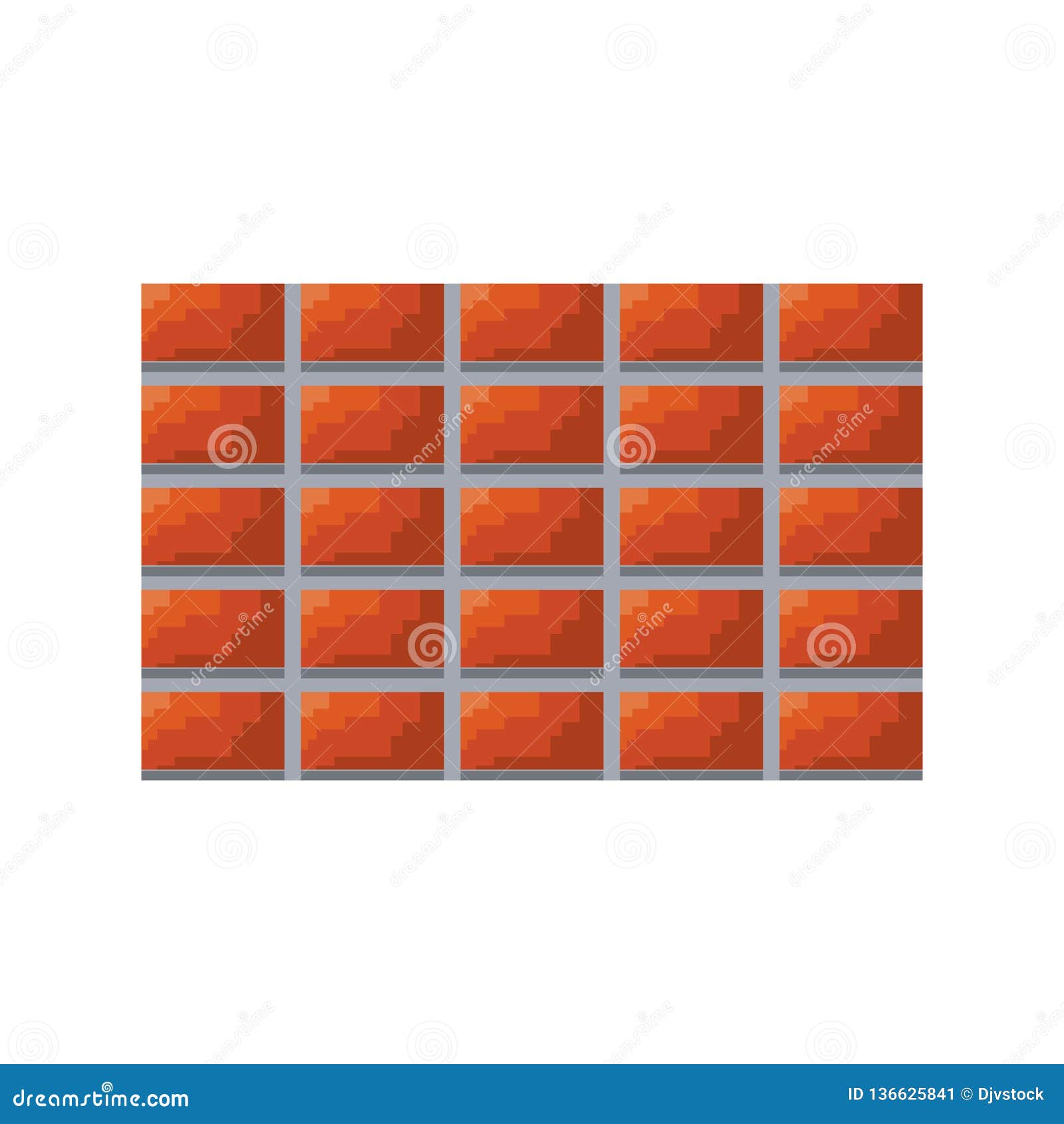 Pixel Video Game Brick Wall Stock Vector - Illustration of screen, wall ...