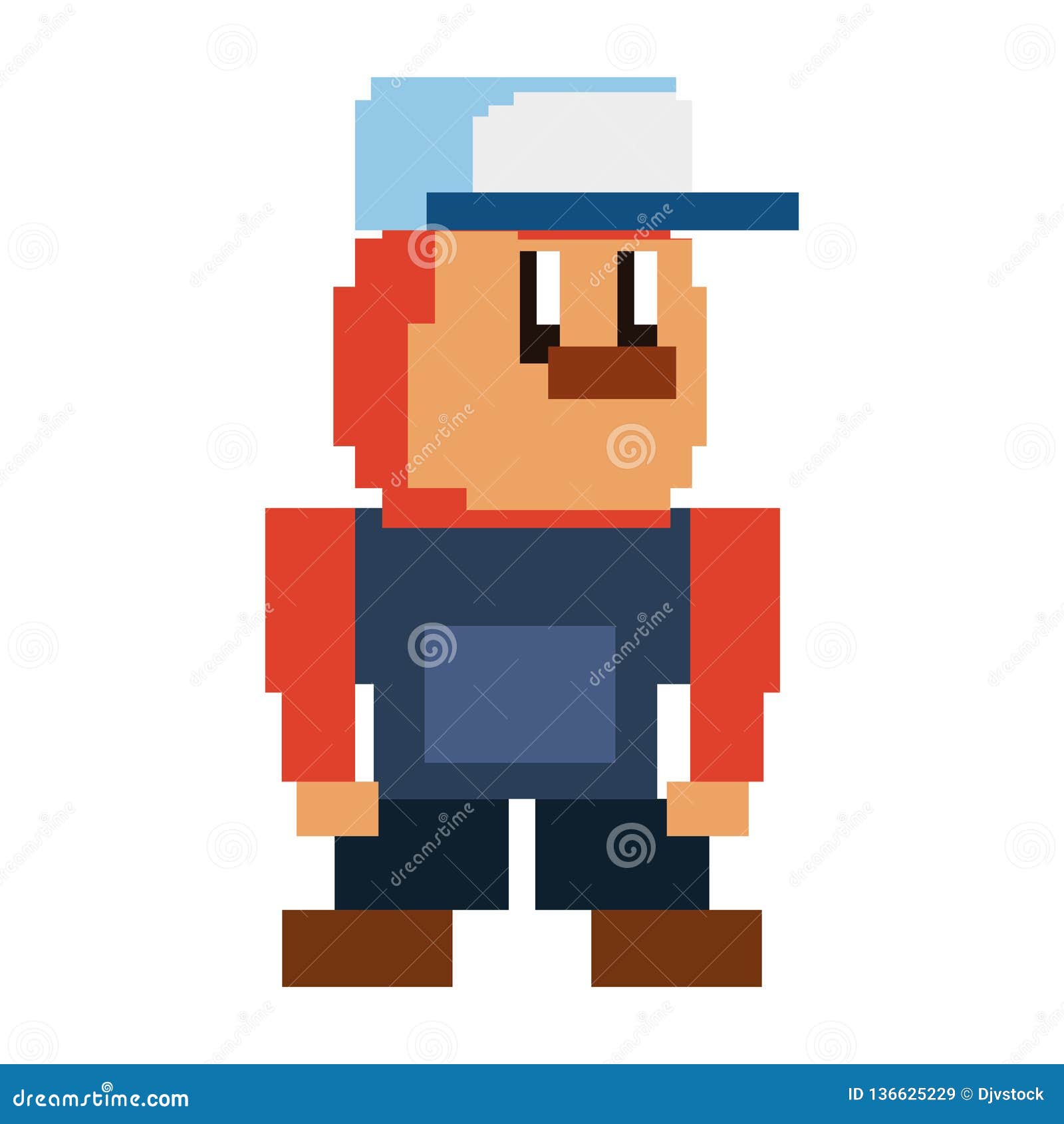 Pixel video game character stock vector. Illustration of world - 136625229