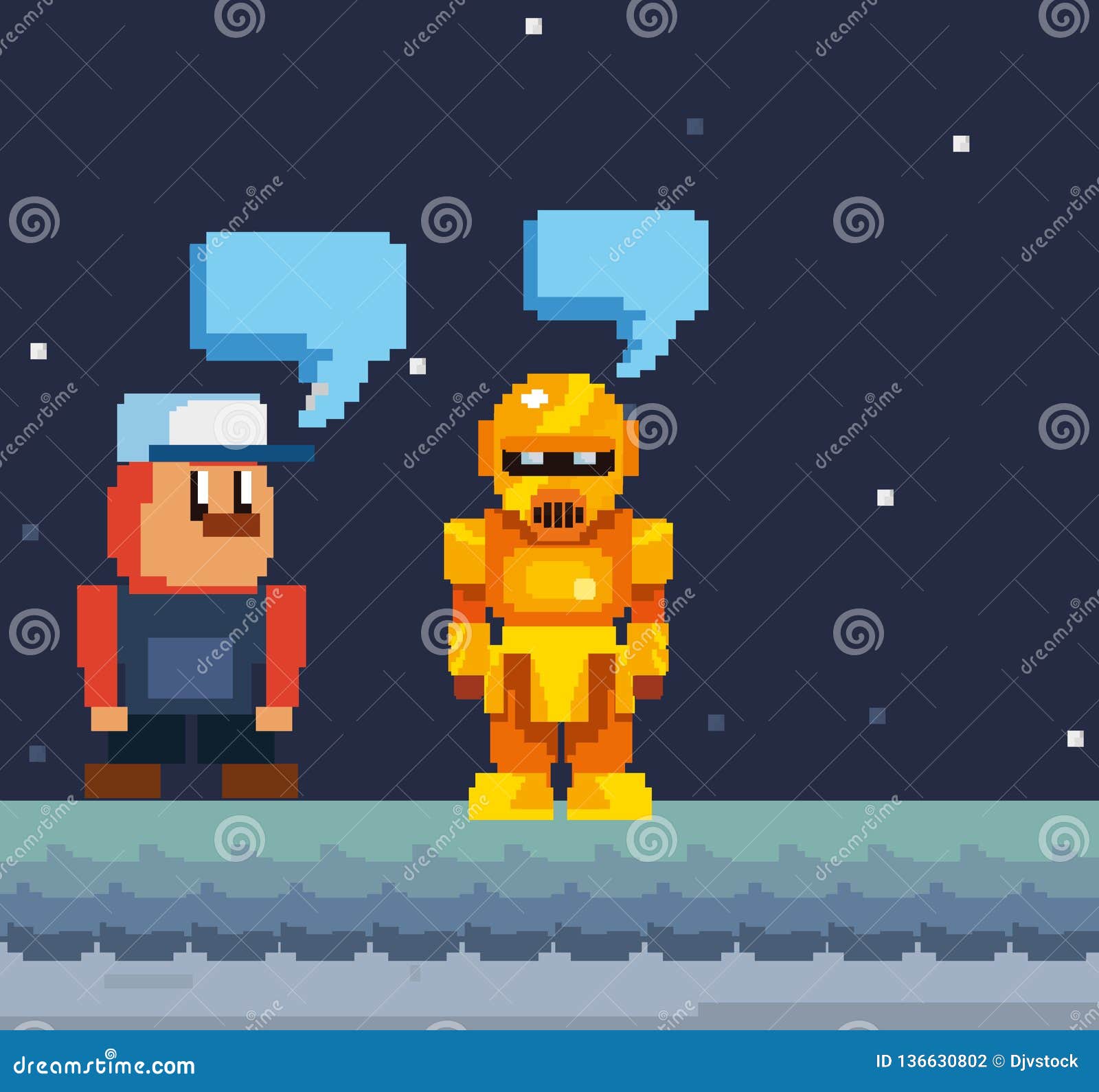 Pixel video game stock vector. Illustration of video - 136630802