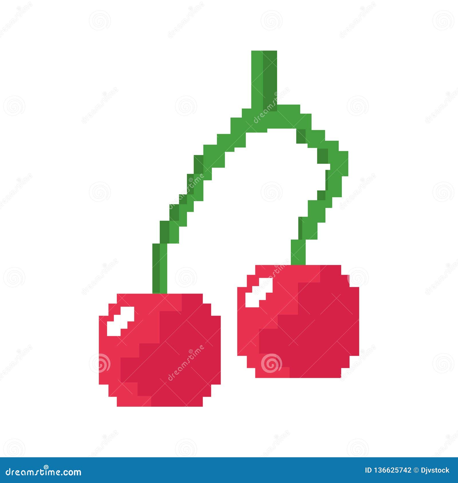 Pixel Art Cherries Pattern Stock Photo | CartoonDealer.com #189681564