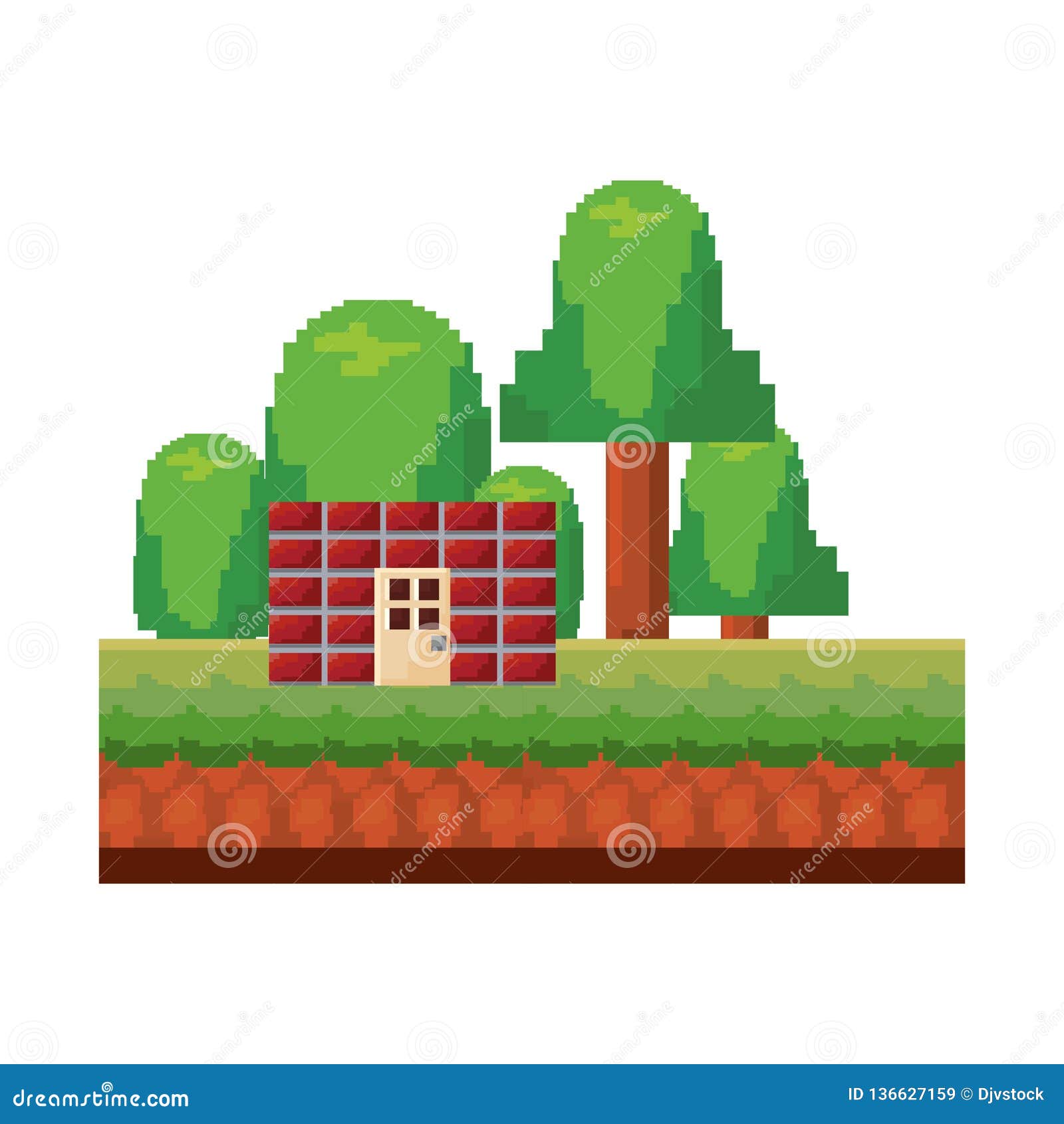 Pixel video game stock vector. Illustration of play - 136627159