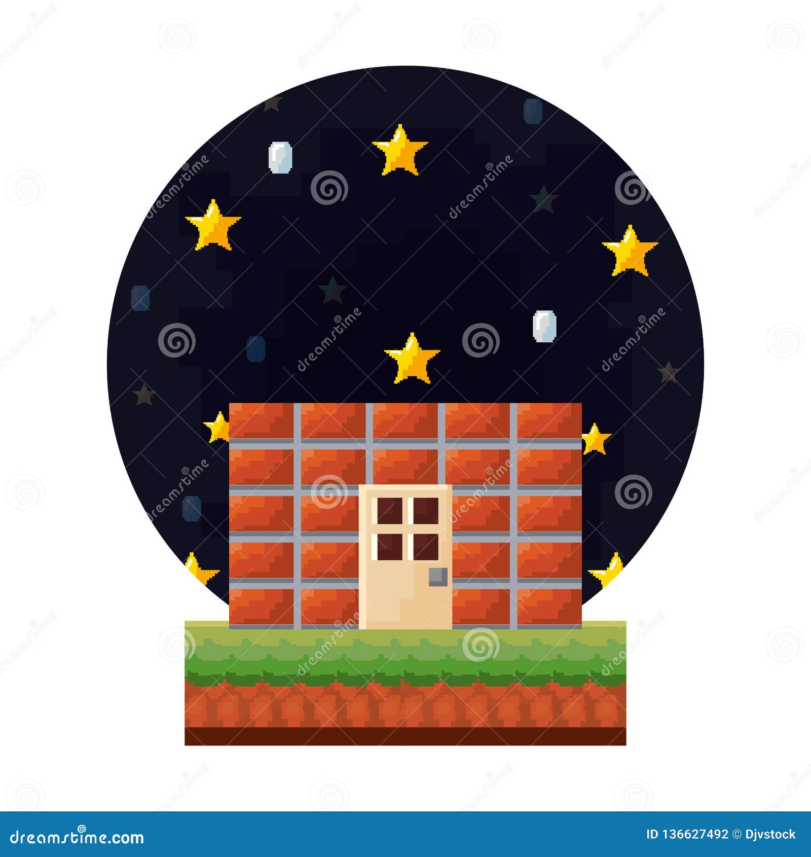 Pixel video game stock vector. Illustration of pixel - 136627492