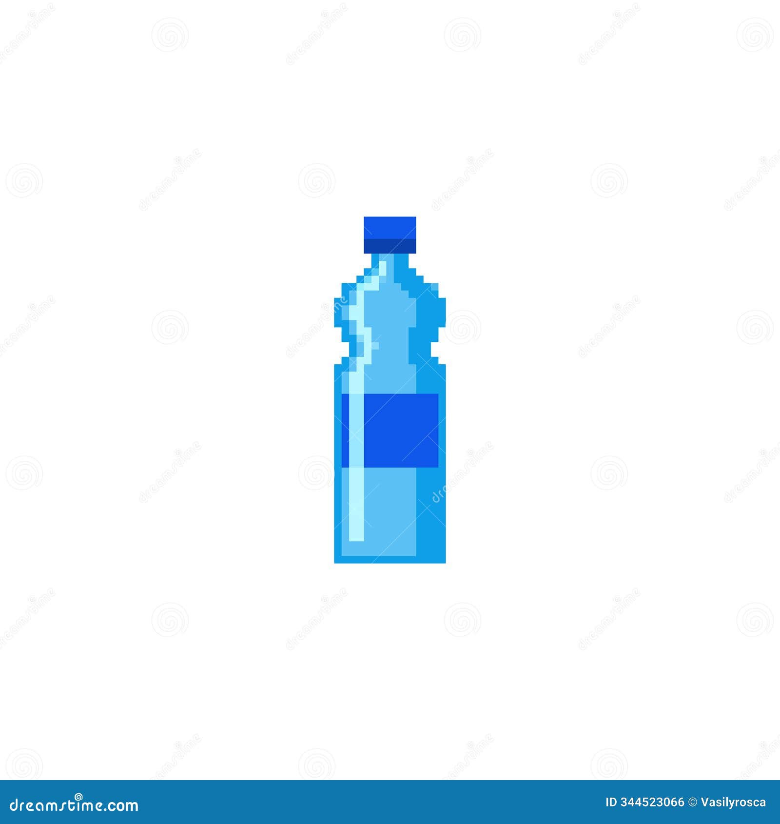 Pixel Water Bottle Icon. Retro Pixel Icon Plastic Water Bottle Minimal ...
