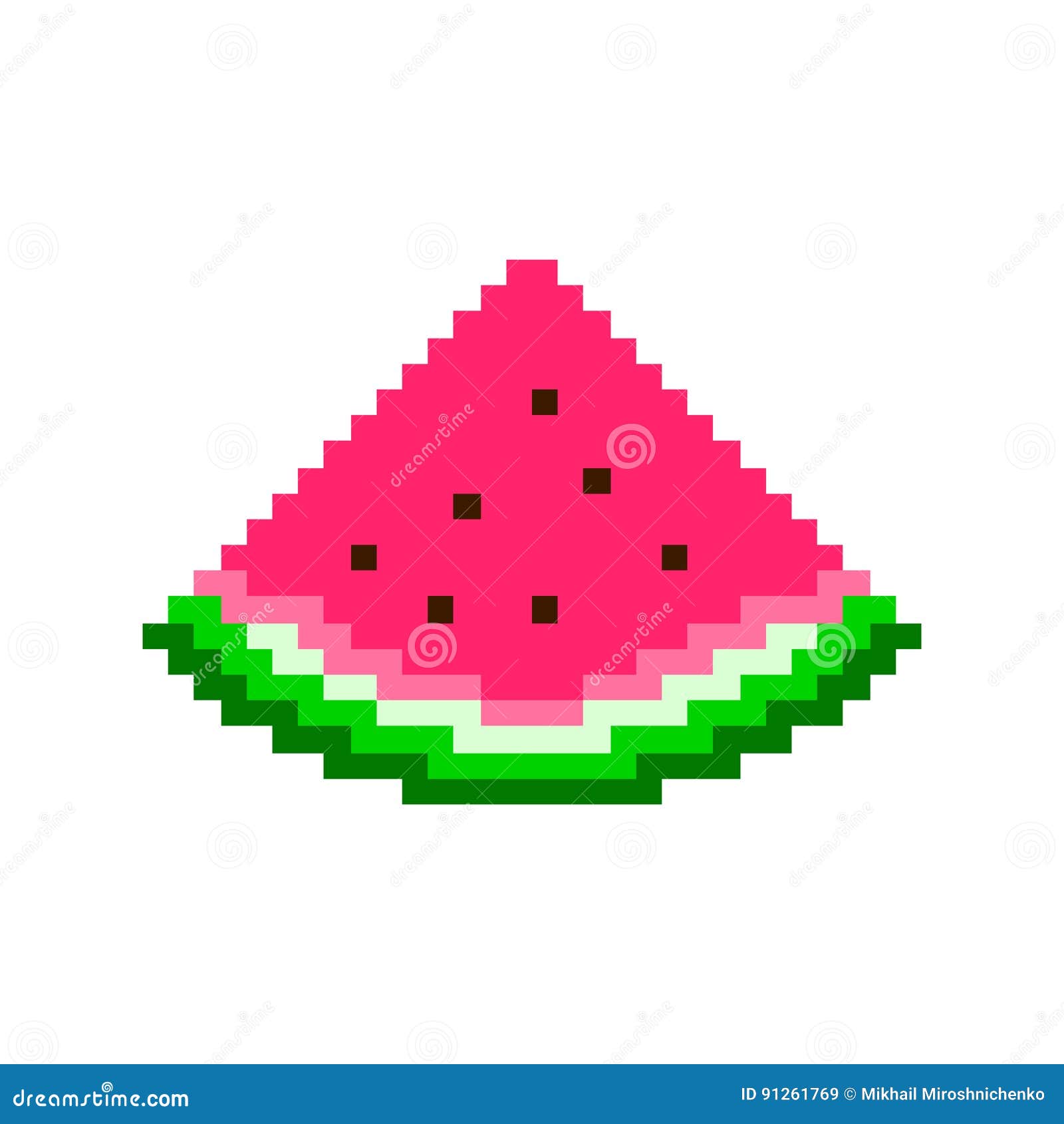 Pixel Art Watermelon Slice Royalty-Free Stock Photo | CartoonDealer.com ...