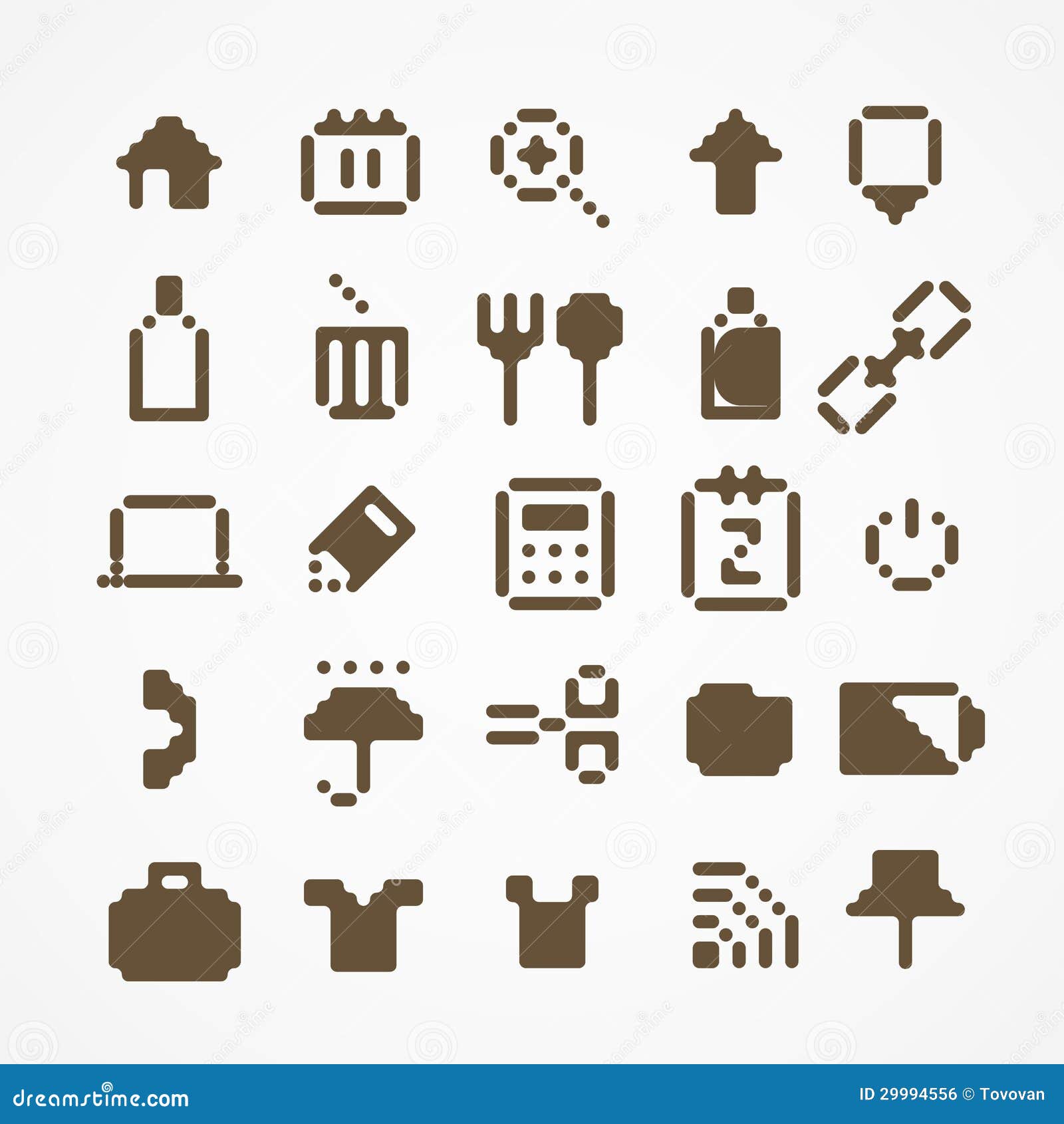 Pixel Web Icons Collection. Stock Vector - Illustration of community ...