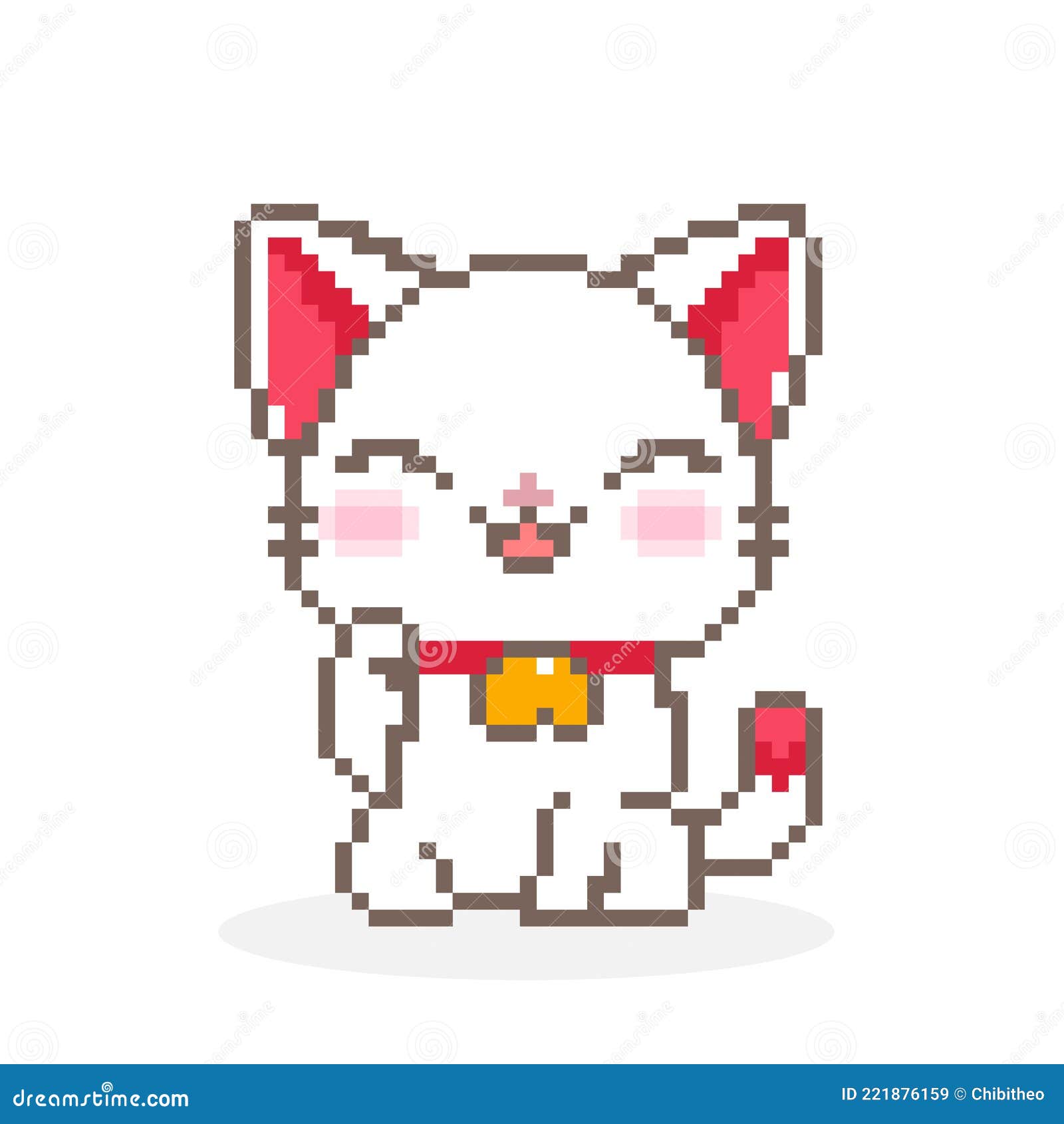 Pixel Art White Lighthouse With Red Lines 8 Bit Illustration Sprite ...