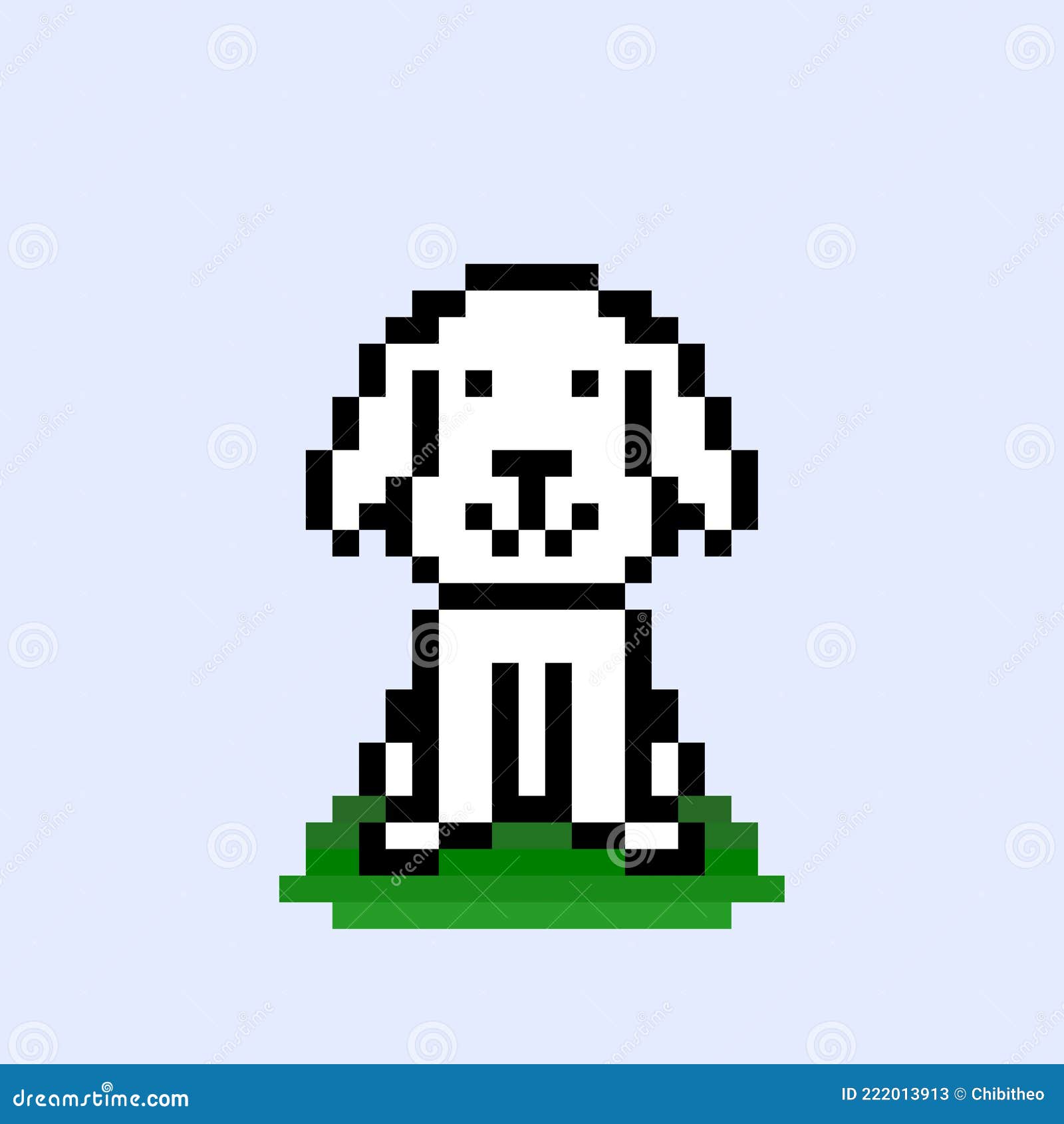 Pixel White Dog Image Vector Stock Vector - Illustration of colorful ...