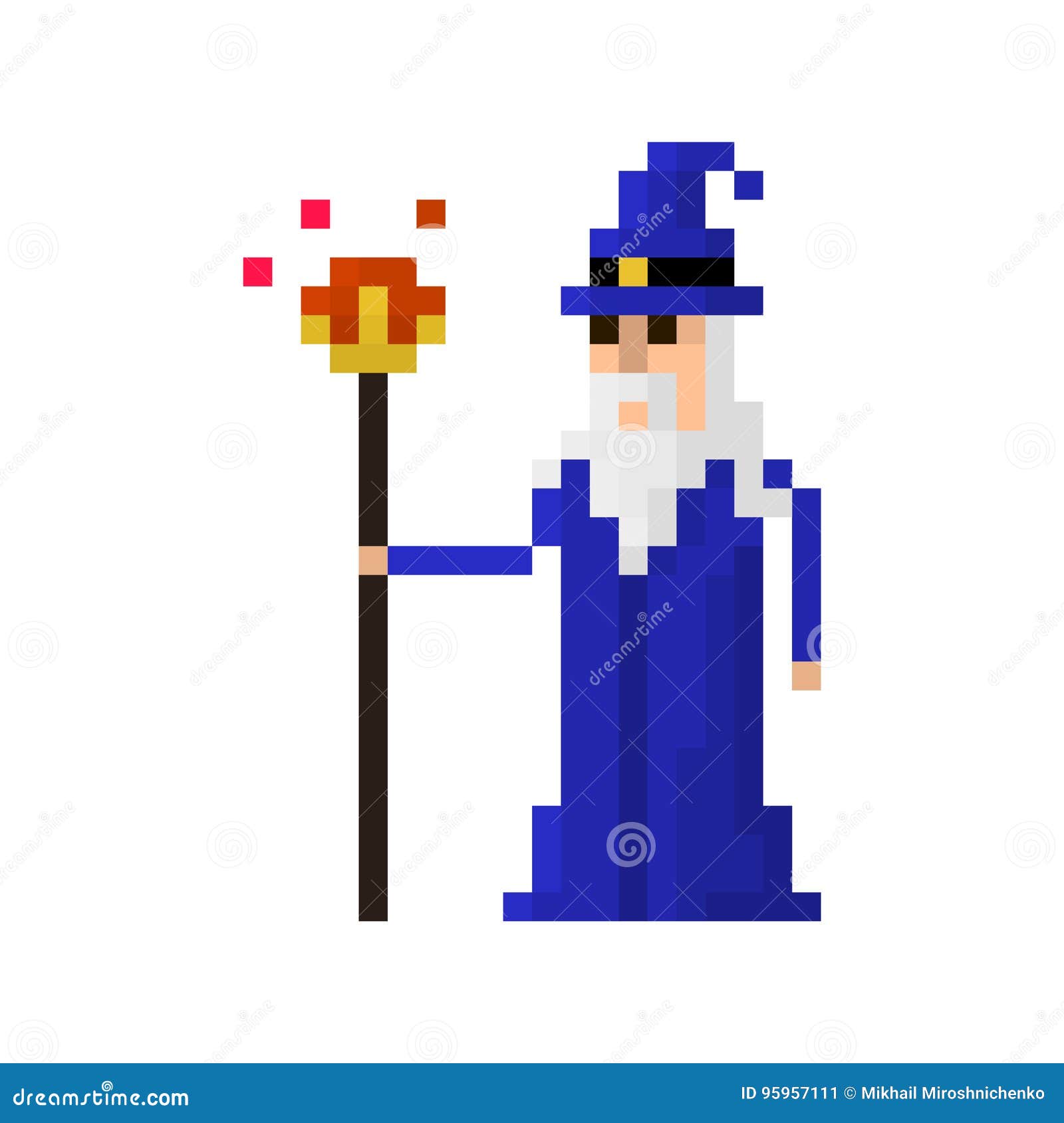 Pixel Wizard Necromancer Royalty-Free Stock Image | CartoonDealer.com ...