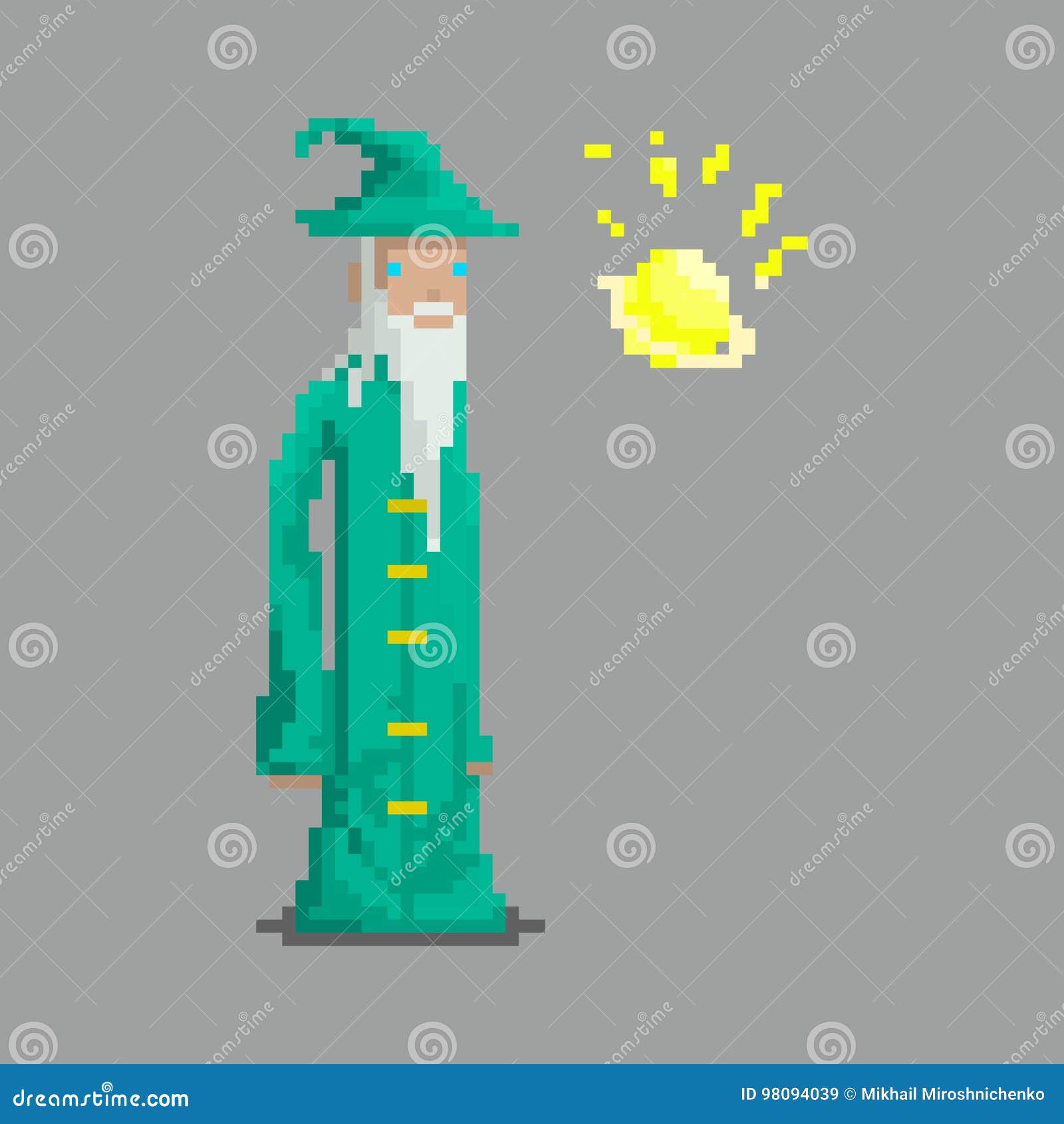 Pixel Wizard Necromancer Royalty-Free Stock Image | CartoonDealer.com ...